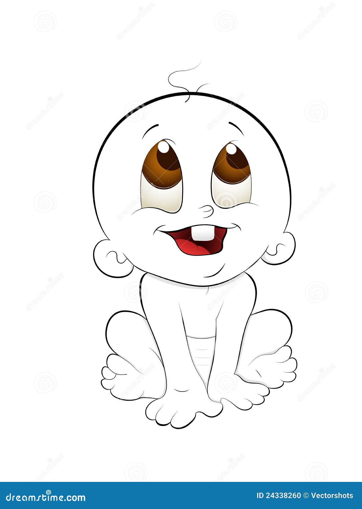 Cute Smiling Baby stock vector. Illustration of laugh - 24338260
