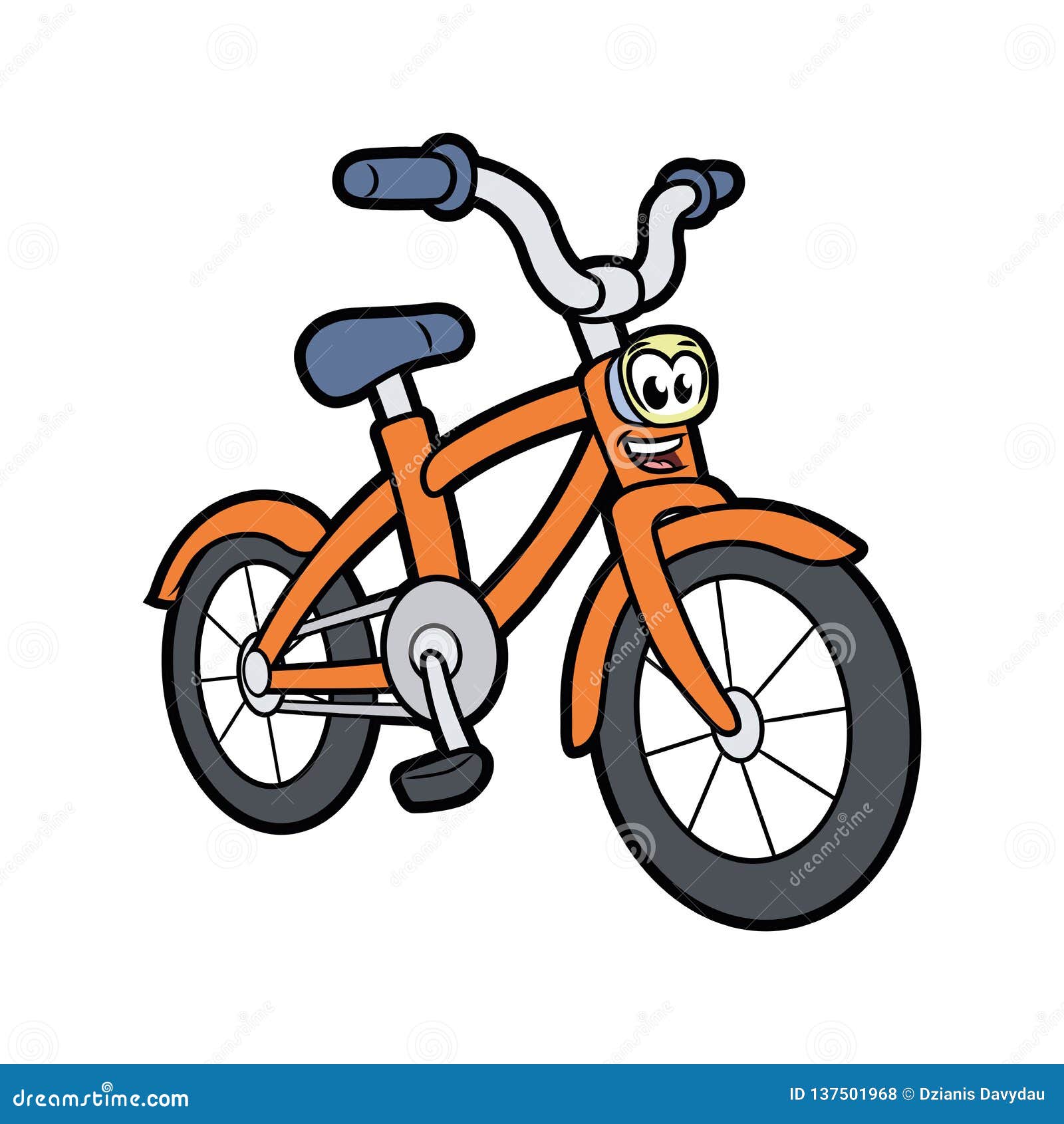 Cute Smiling Bicycle Vector Illustration | CartoonDealer.com #137501968