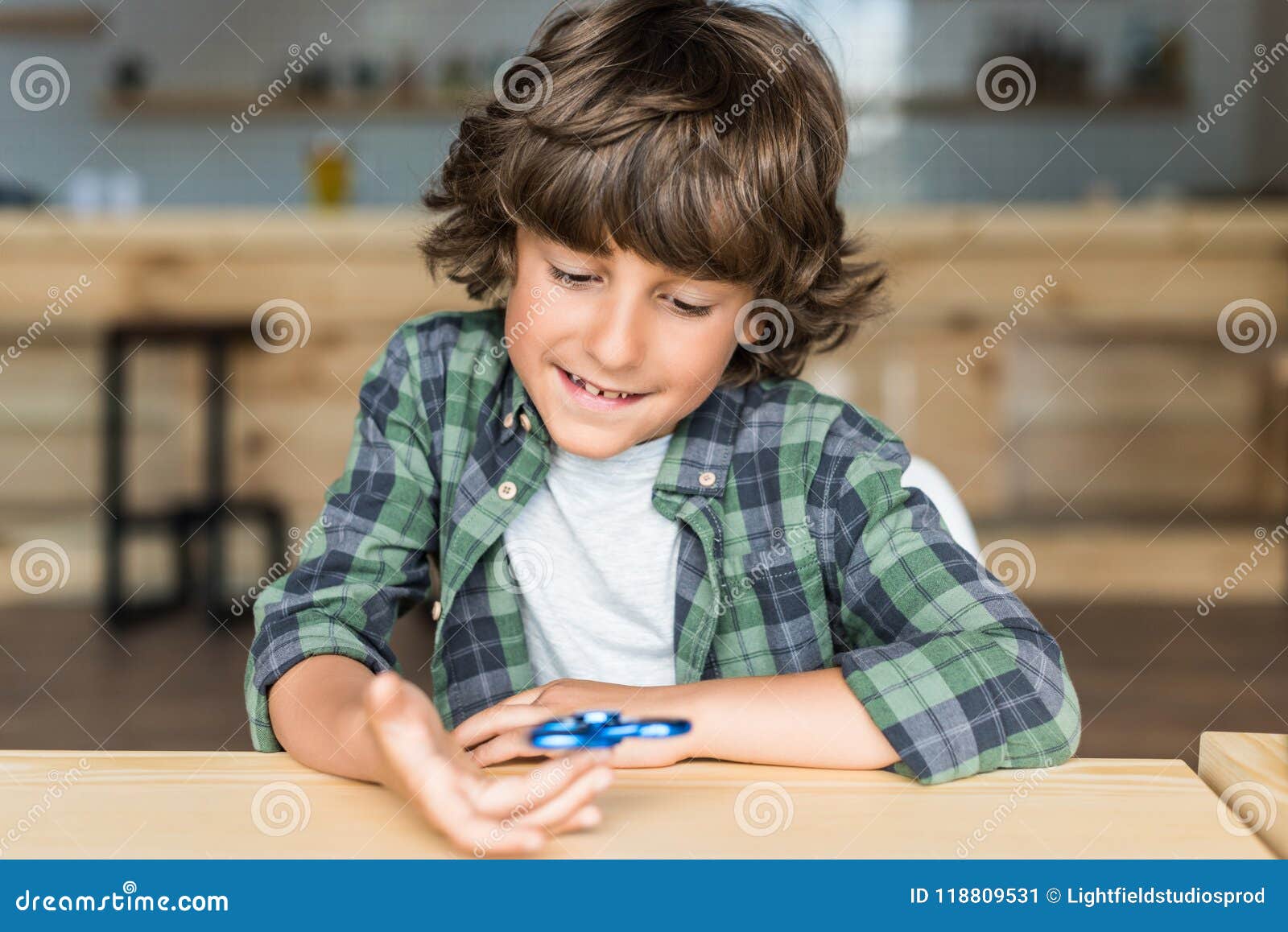 Cute Smiling Boy with Fidget Spinner Stock Image - Image of smile, male ...