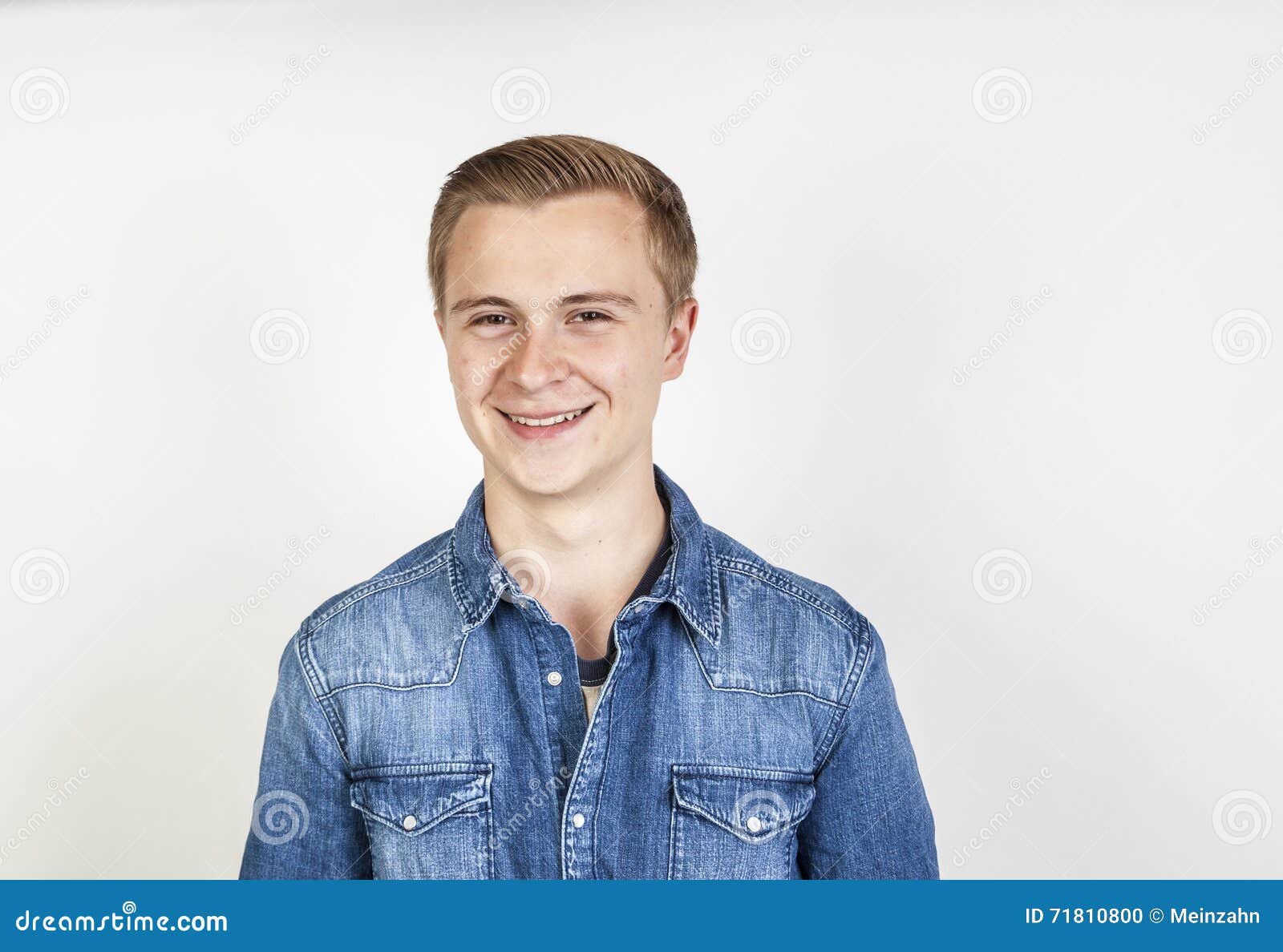 Cute Smiling Boy Posing in Studio Stock Photo - Image of young, male ...