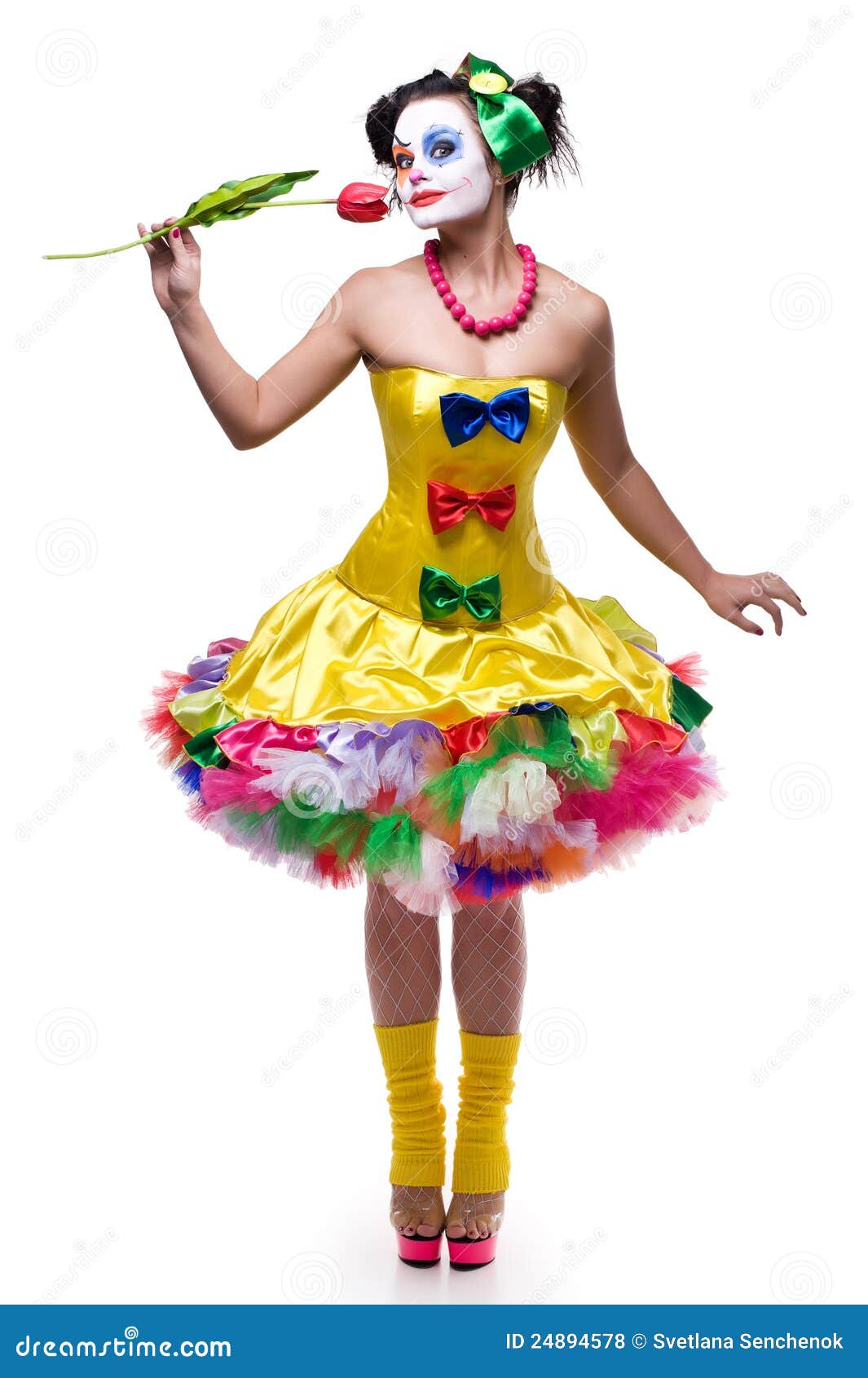 Cute smiling clown stock photo. Image of beauty, caucasian - 24894578