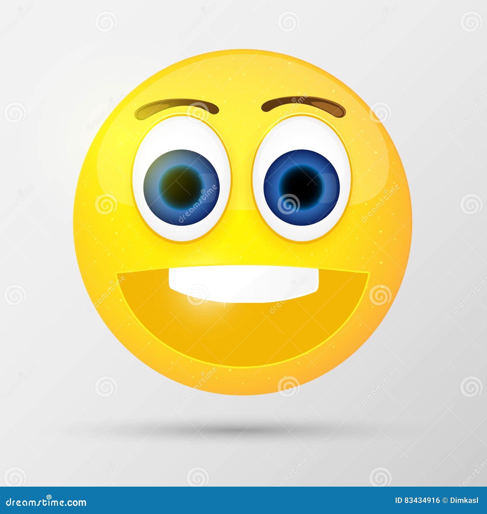 Cute Smiling Emoticon. Vector Illustration. Stock Vector - Illustration ...