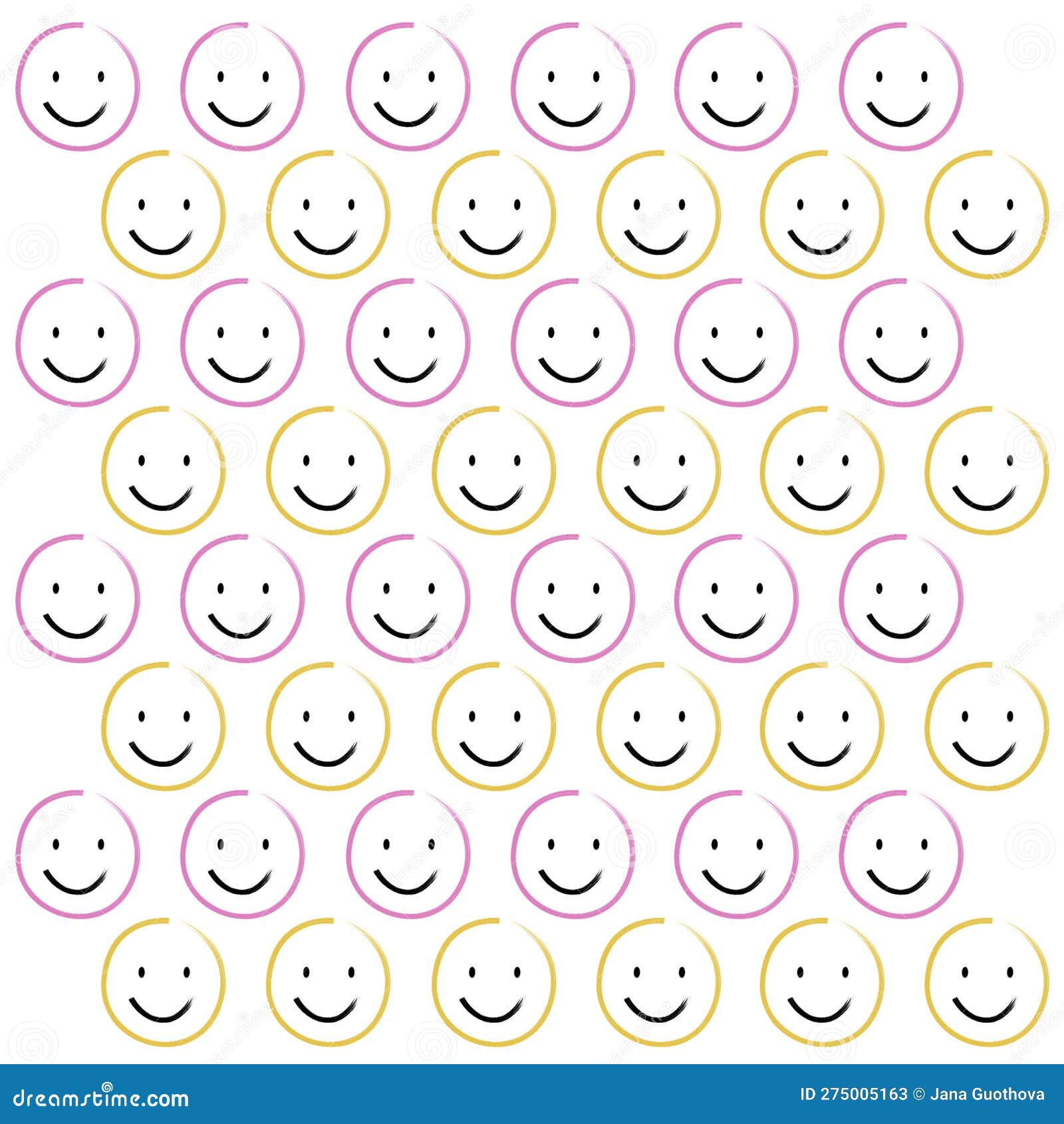Cute Smiling Faces Pattern, Texture, Background Stock Vector ...