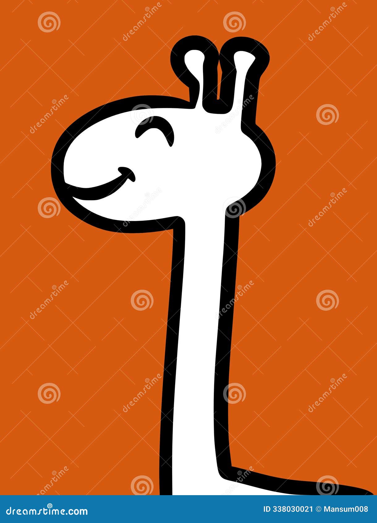 Cute Smiling Giraffe Cartoon Character Stock Illustration ...