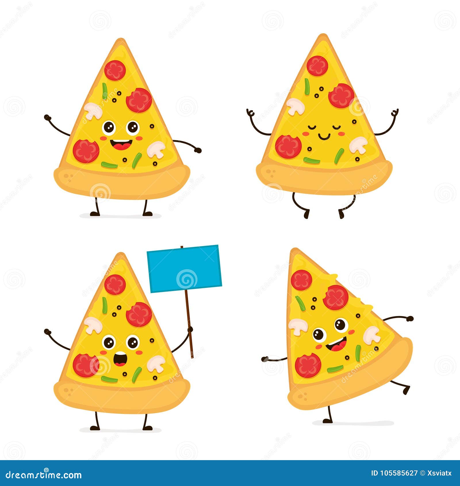 Cute Smiling Happy Funny Cute Pizza Slice Stock Vector - Illustration ... Cute Smiling Happy Funny Cute Pizza Slice Stock Vector - Illustration ...