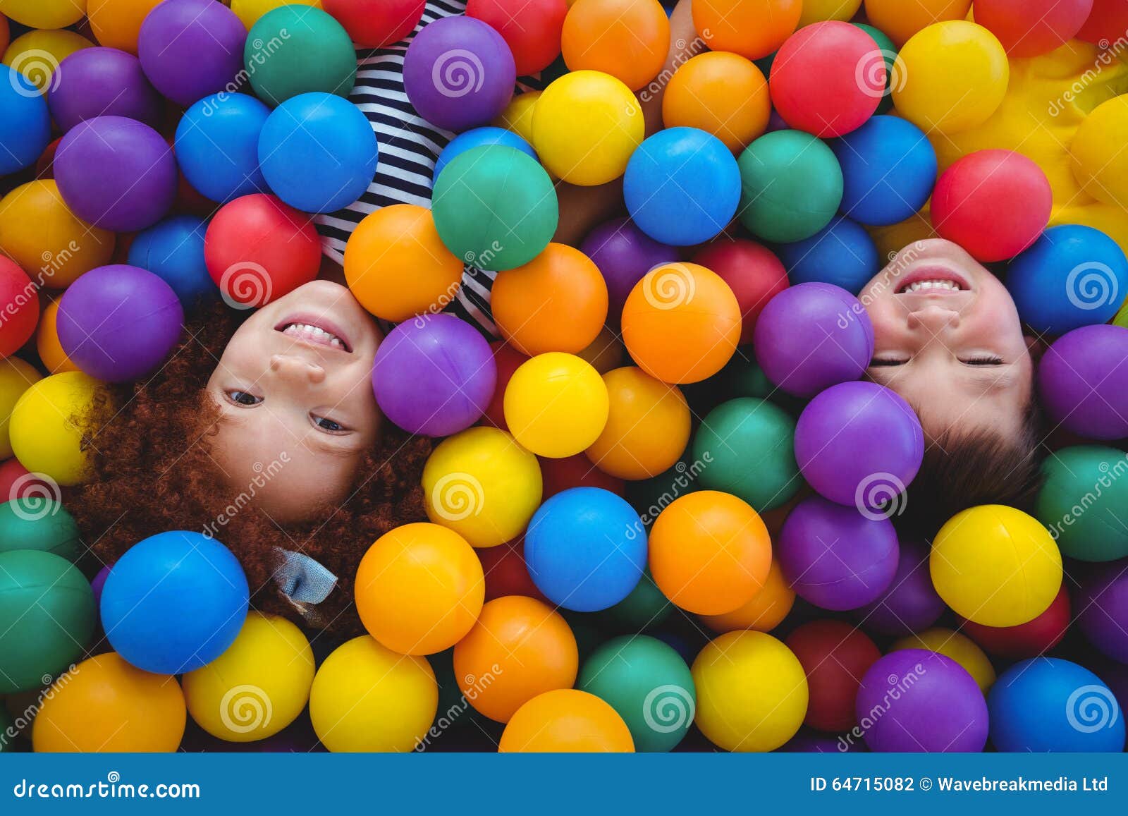 Cute Smiling Kids in Sponge Ball Pool Stock Photo - Image of party ...