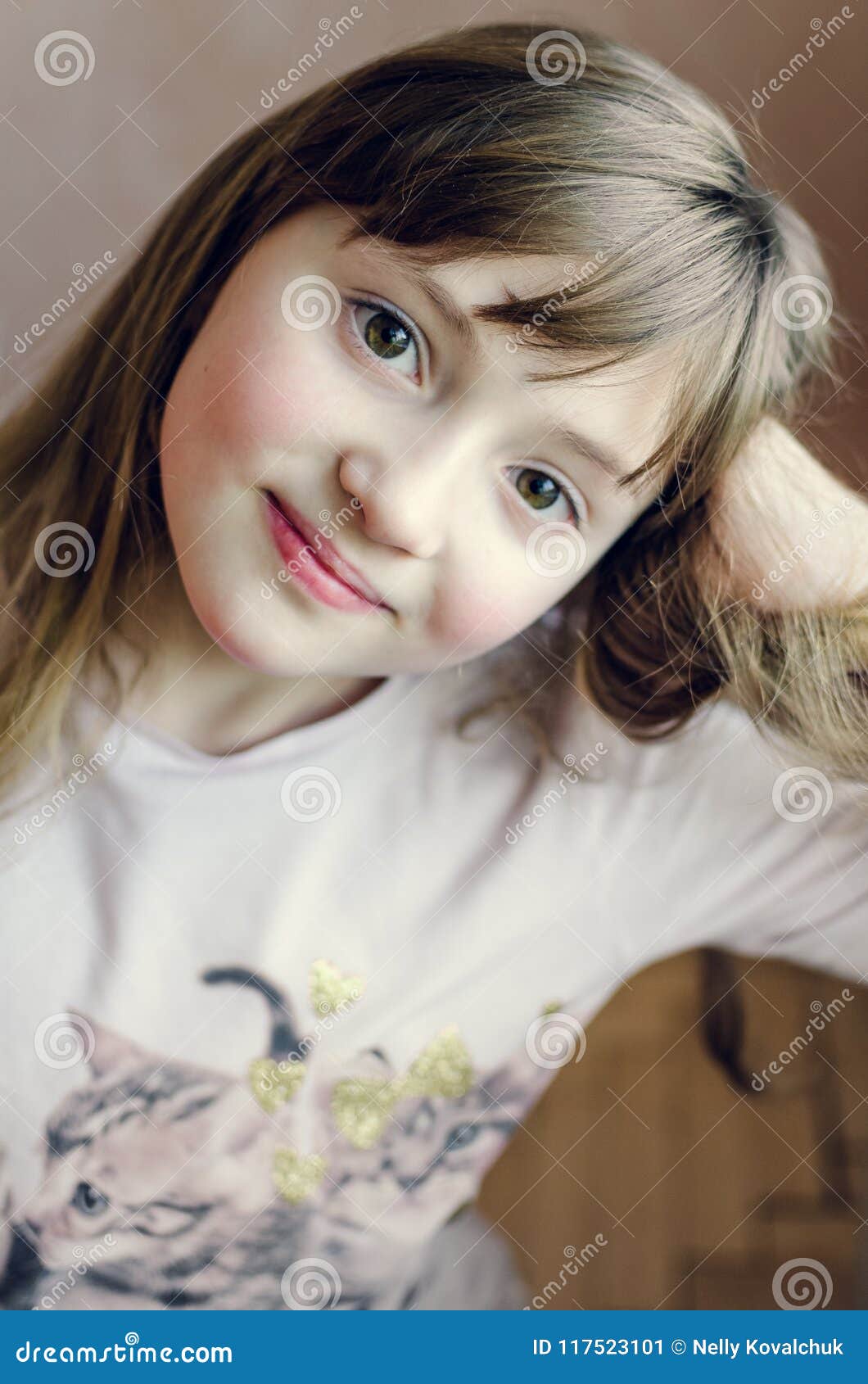Cute Smiling Little Girl Portrait. Stock Image - Image of cheerful ... Cute Smiling Little Girl Portrait. Stock Image - Image of cheerful ...