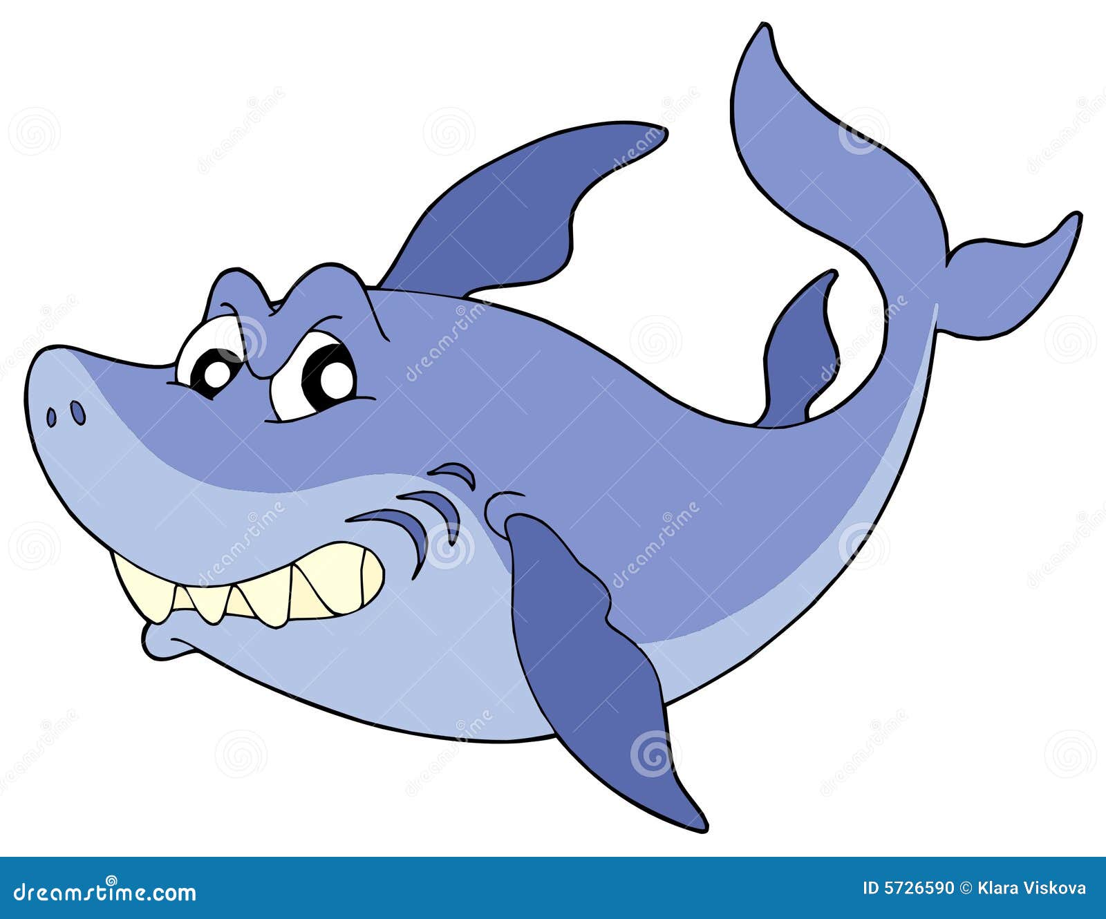 Smiling Shark Royalty-Free Cartoon | CartoonDealer.com #46721717