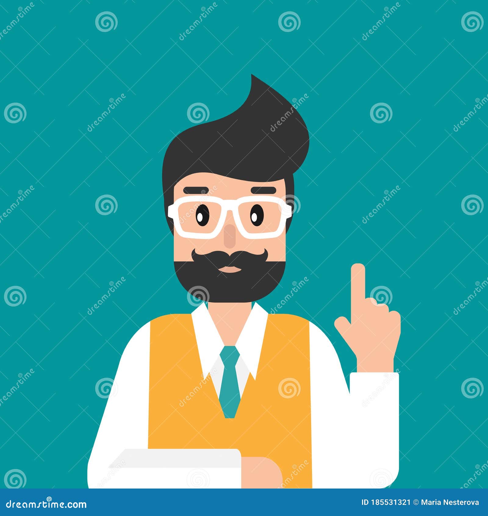 Cute Smiling Teacher or Tutor Avatar. Internet Learning Stock ...