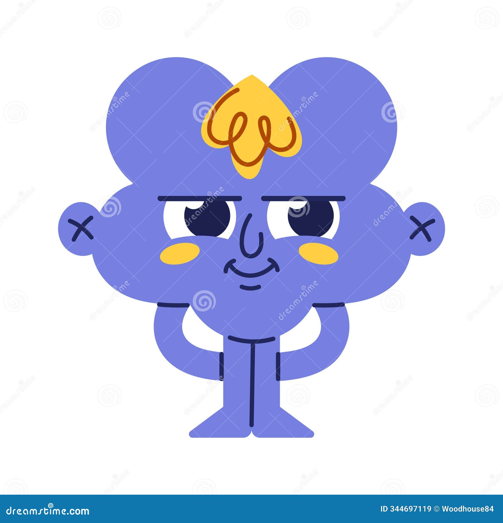 Cute Boy Smiling, Sketch For Your Design Cartoon Vector | CartoonDealer ...