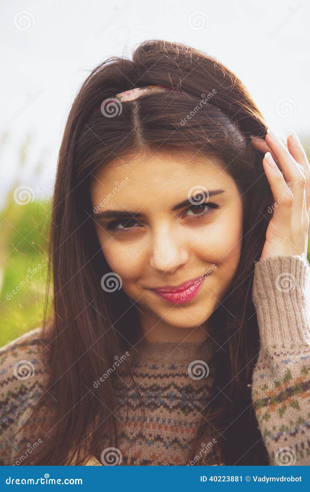 Cute smiling woman stock image. Image of eyebrow, look - 40223881
