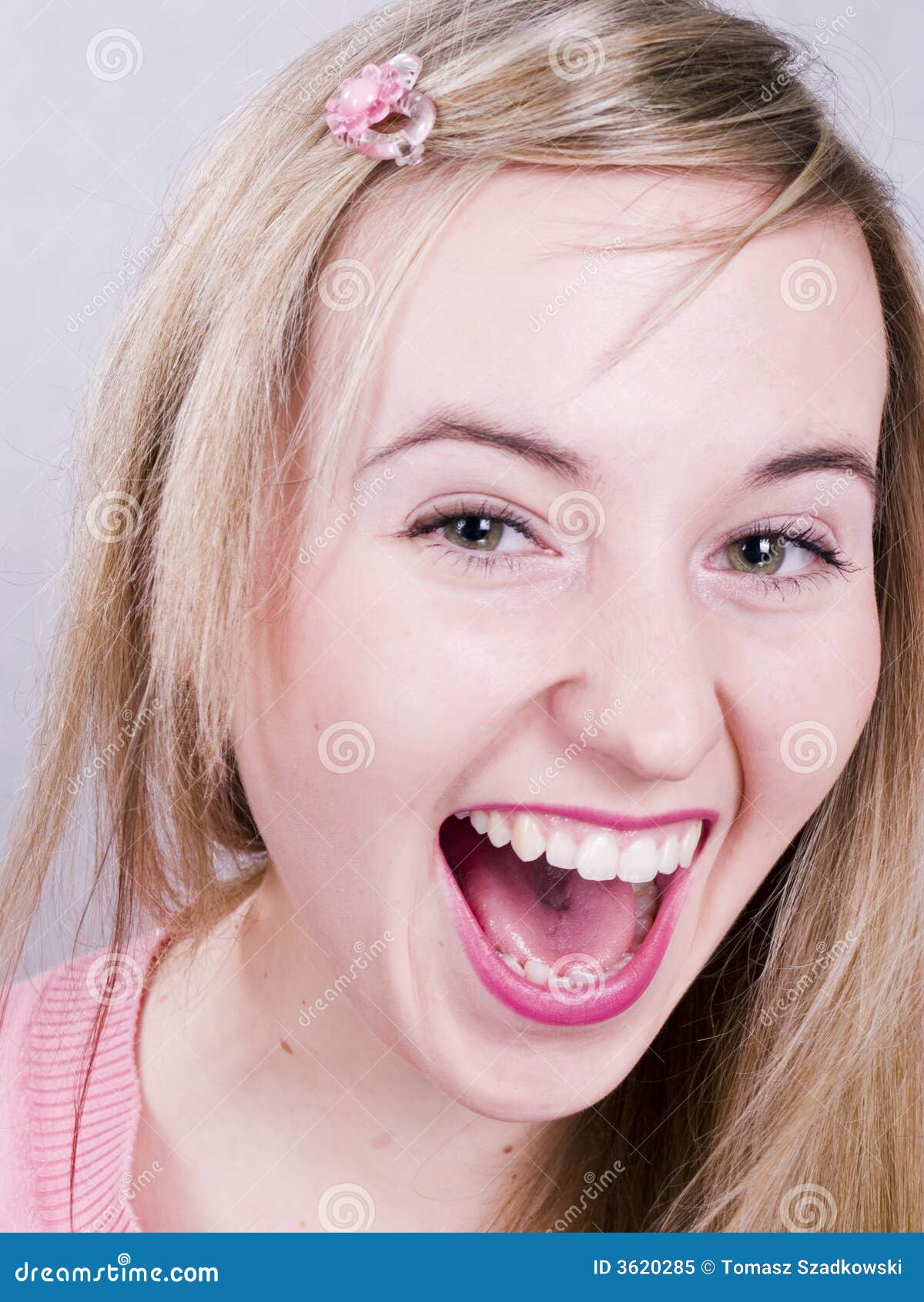 Cute smilling blonde girl stock image. Image of teen, cheerful - 3620285