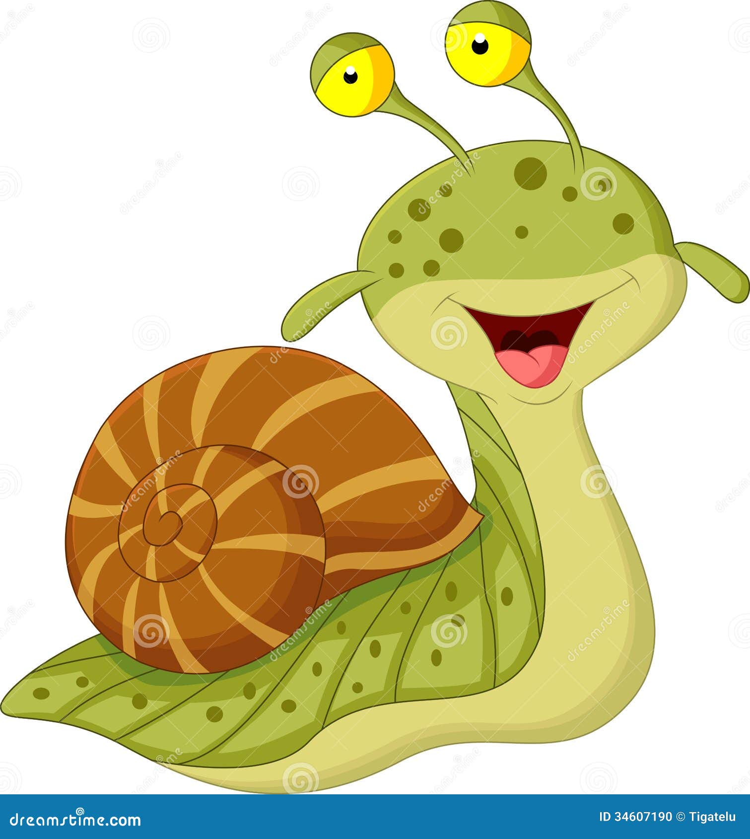 Cute snail cartoon stock vector. Image of mascot, artwork - 34607190