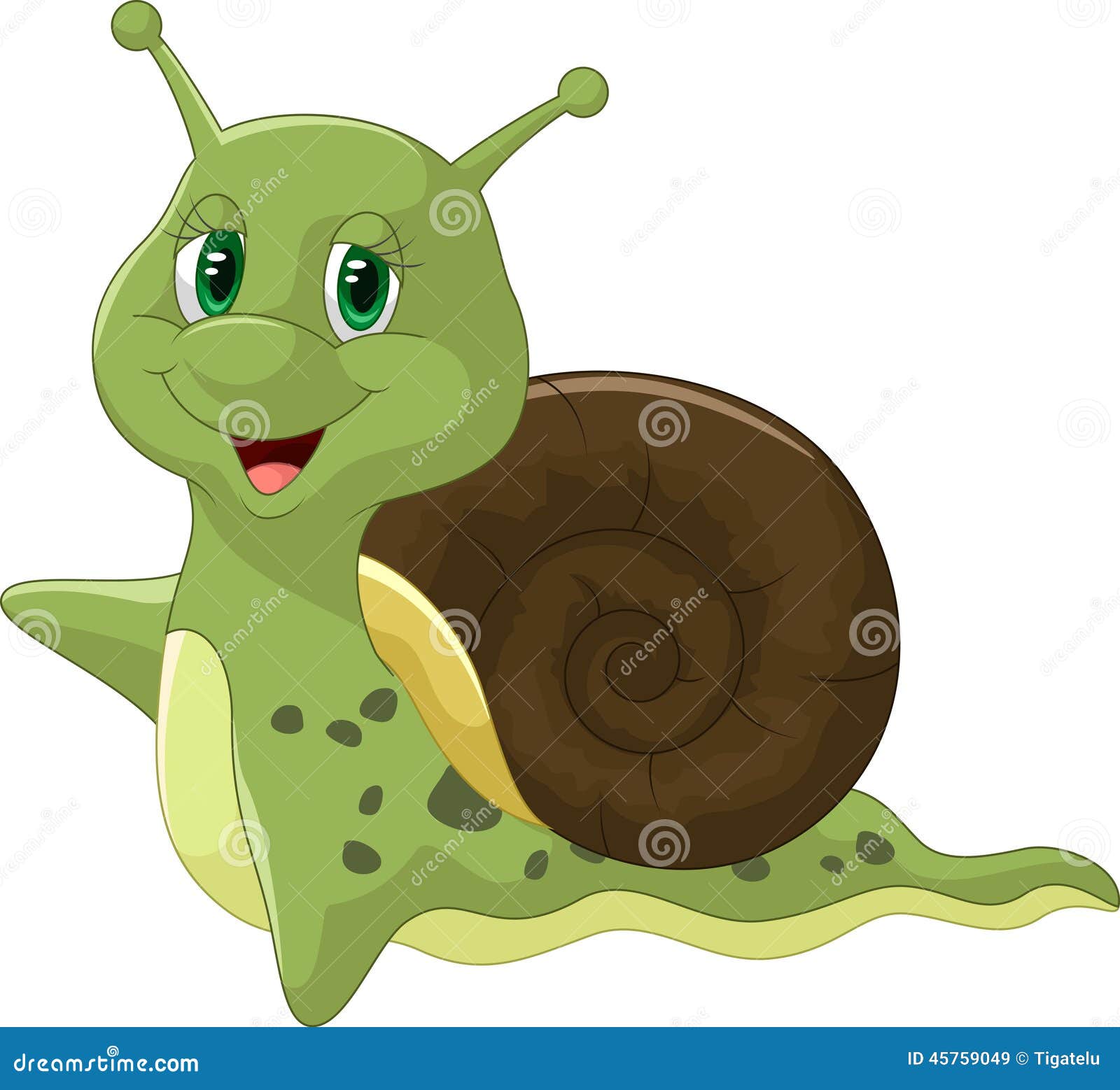 Cute Snail Cartoon Vector Illustration Motif Set. Hand Drawn Isolated ...