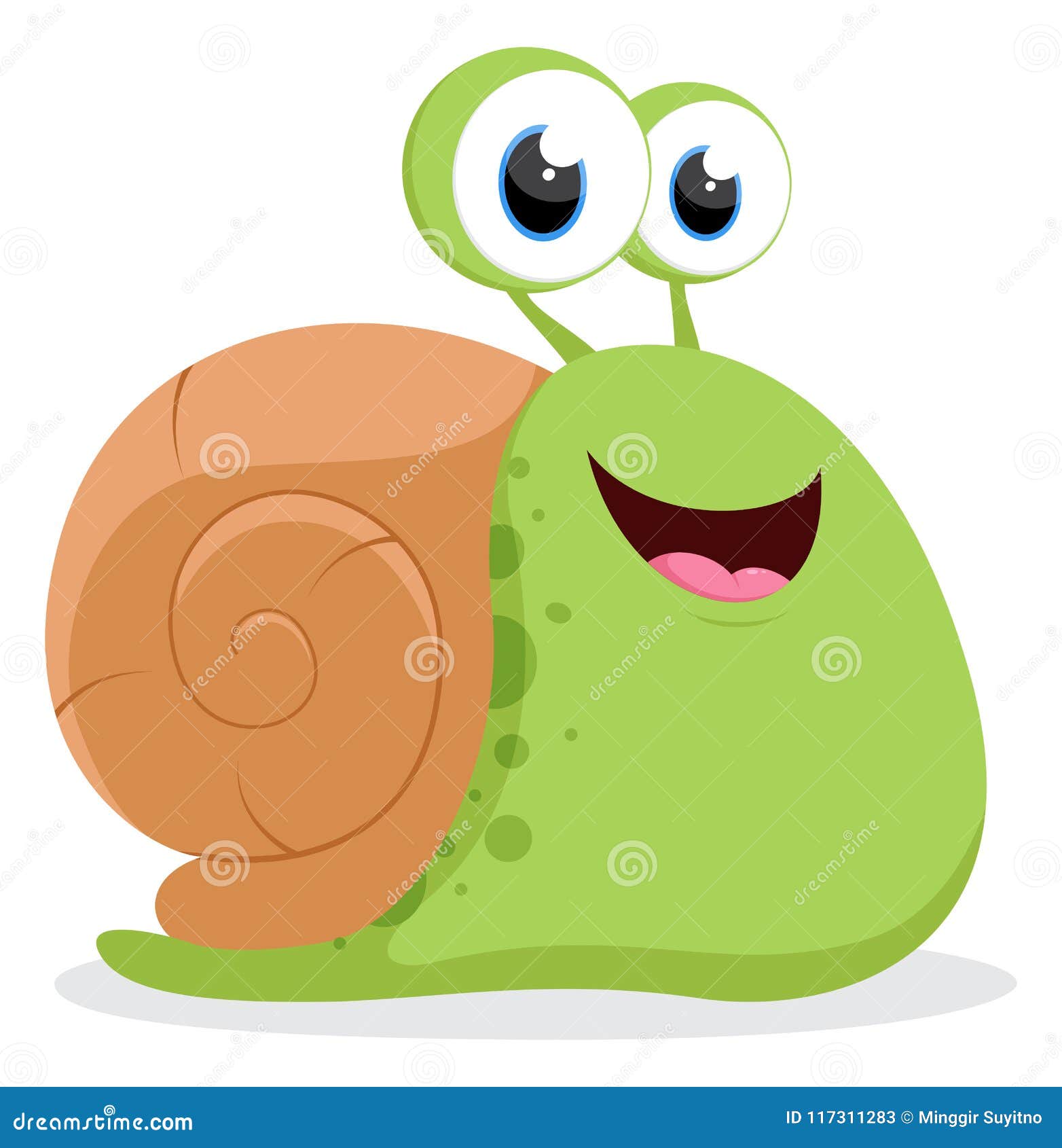 Snail Cartoon Character Mascot Design Vector Illustration ...