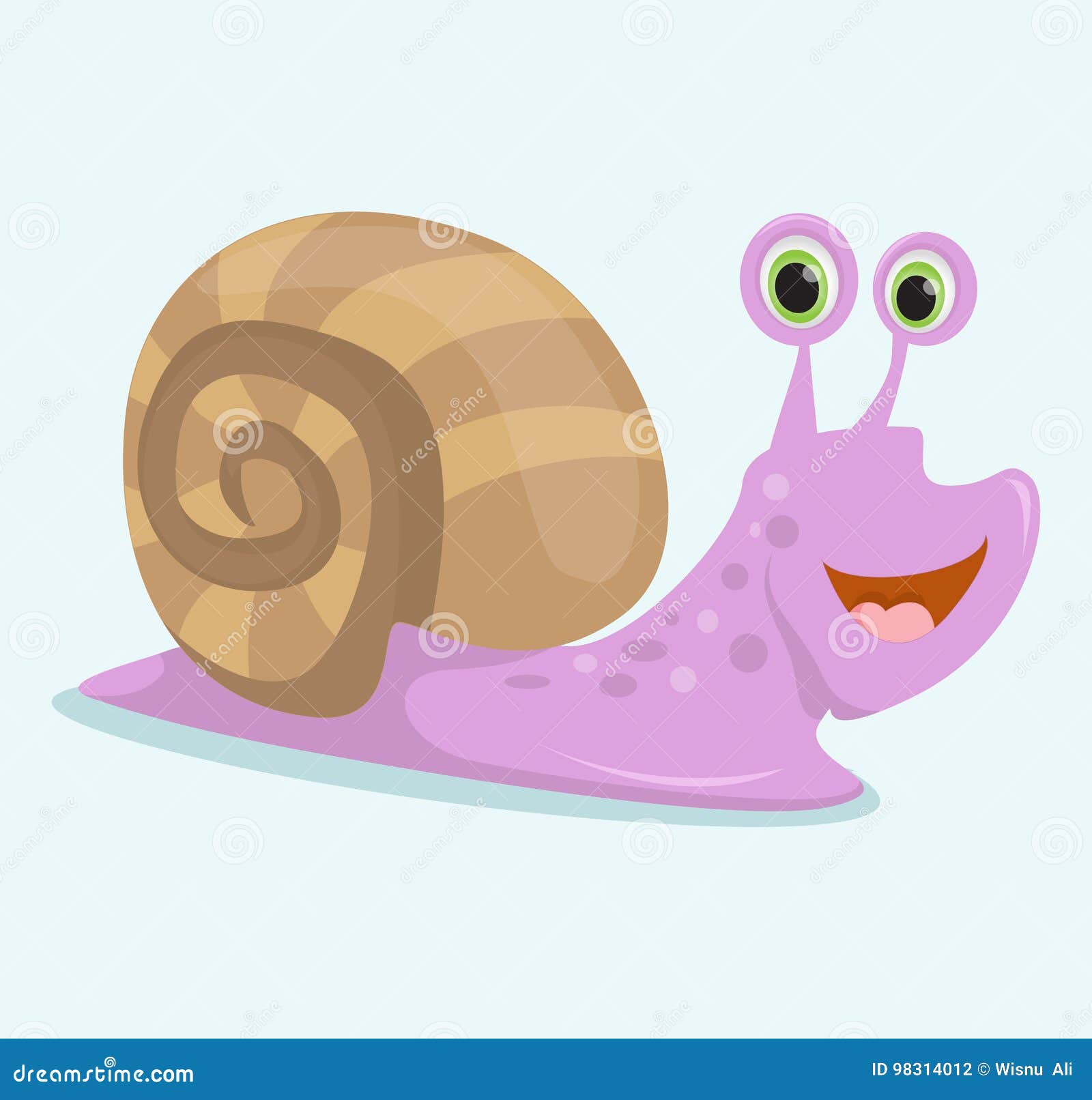 Cute Snail cartoon stock vector. Illustration of brown - 98314012