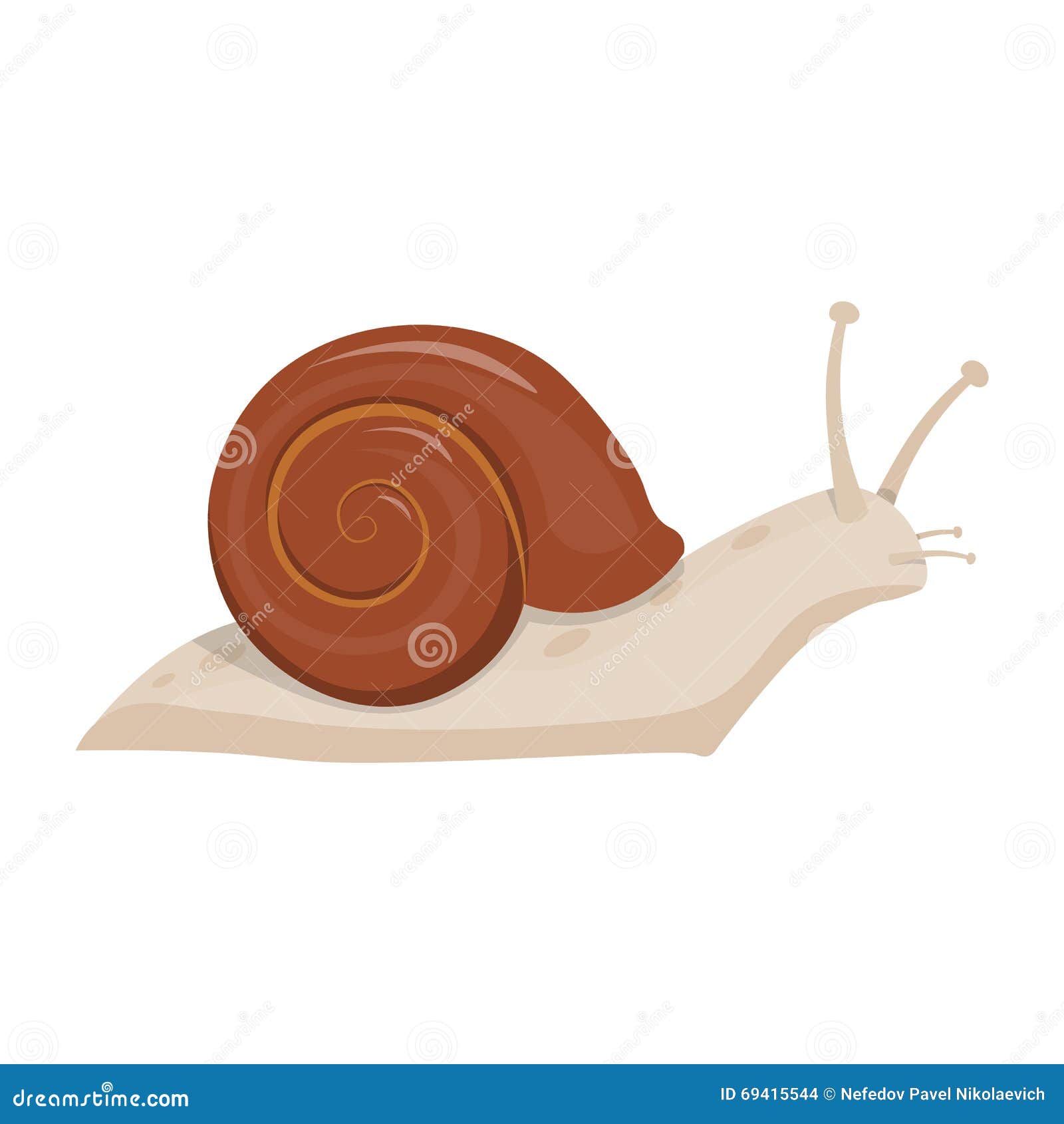 Cute Snail Cartoon Vector Illustration. Stock Vector - Illustration of ...