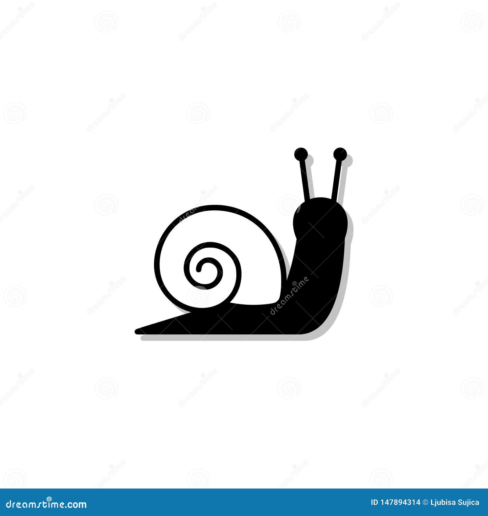 Cute snail shell logo icon stock illustration. Illustration of ...