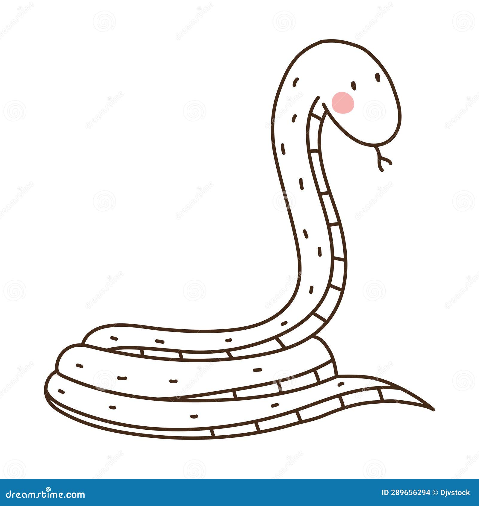 Cute Snake Animal Doodle Icon Stock Illustration - Illustration of wild ...