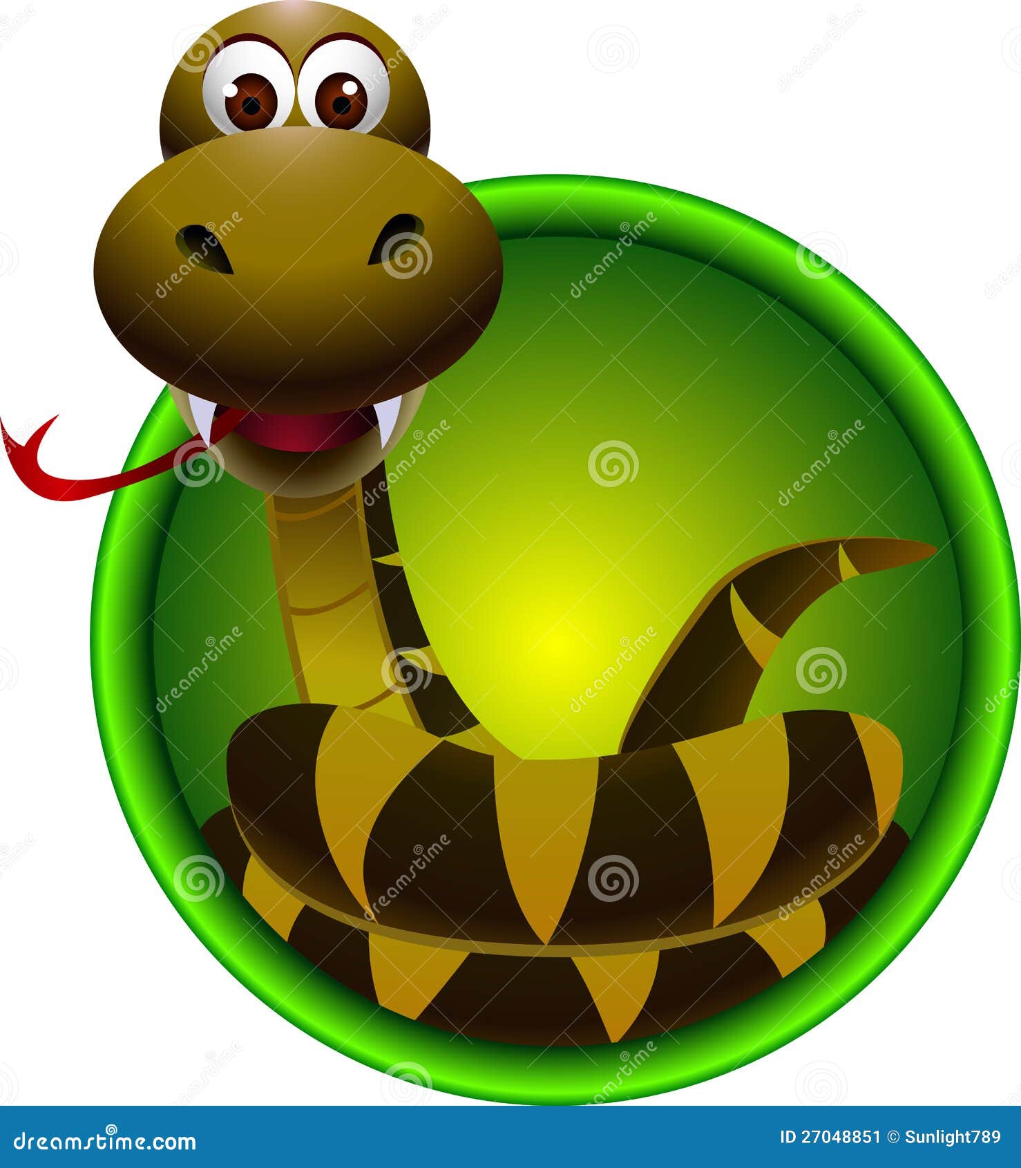Cute snake cartoon stock illustration. Illustration of exotic - 27048851