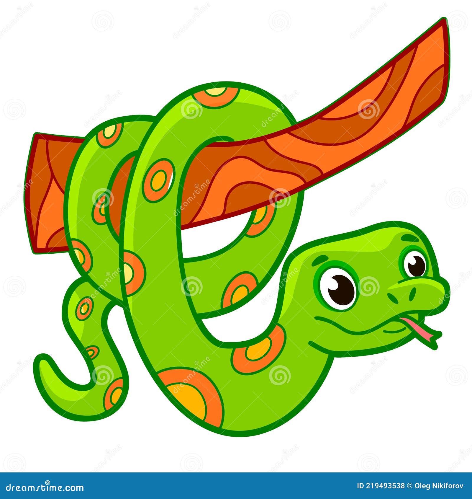 Cute Snake Cartoon. Boa Snake Clipart Vector Stock Vector ...