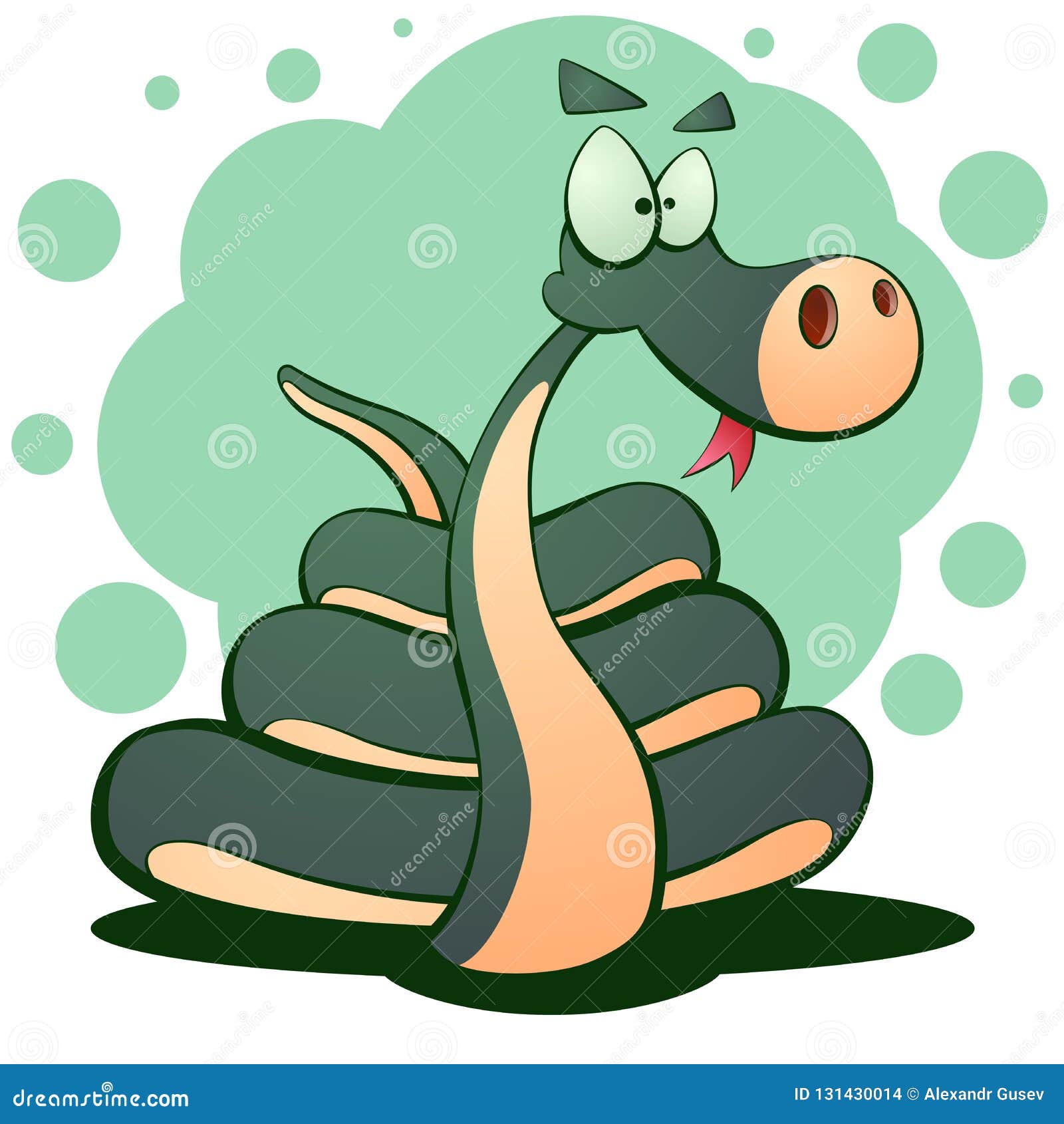 Cute Snake Cartoon Funny Illustration. Stock Vector - Illustration of ...