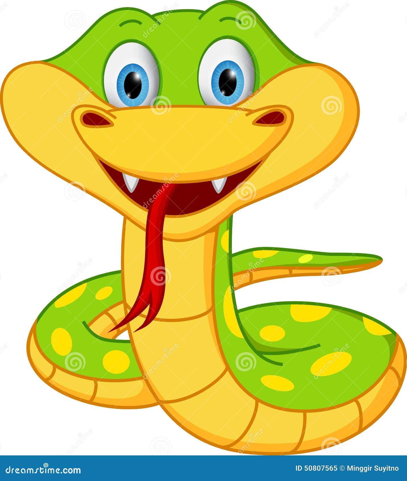 Set Of Snake Cartoon Icon Design Template With Various Models. Vector ...