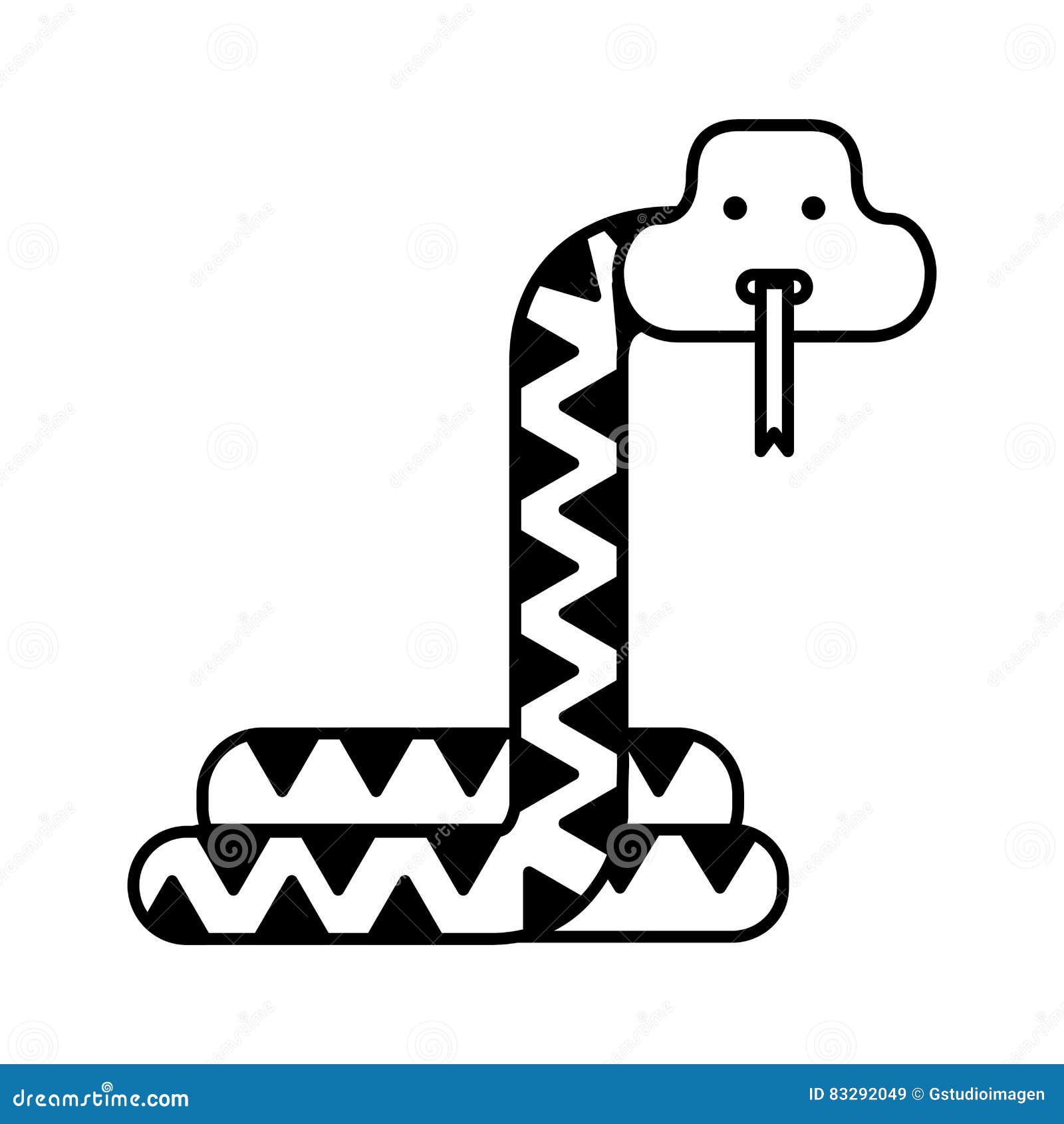 Cute snake character icon stock illustration. Illustration of graphic ...