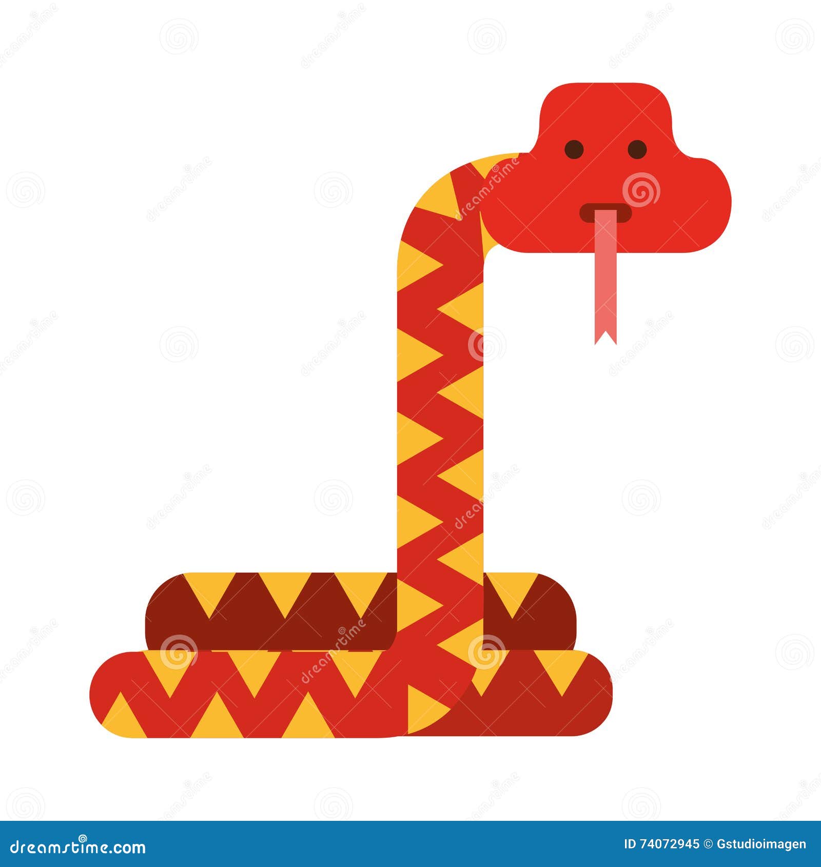 Cute Snake Isolated Icon Design Stock Illustration - Illustration of ...