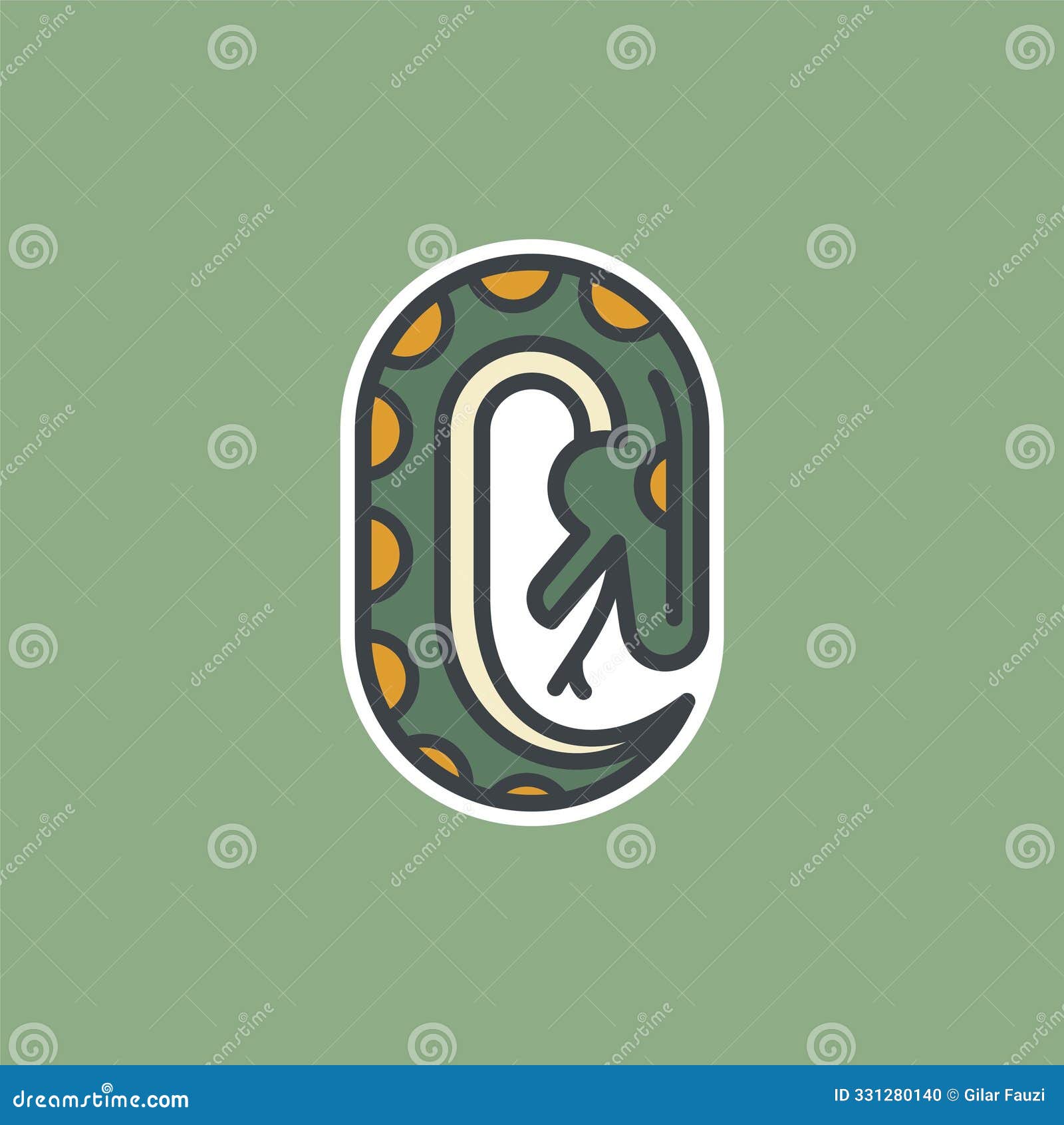 Snake Logo Silhouette Vector Design Template Geometric Style. Viper ...