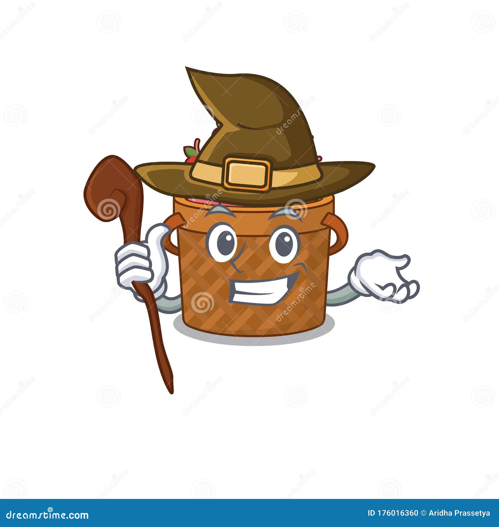 Sneaky Witch Antiseptic Cartoon With Character Design Vector ...