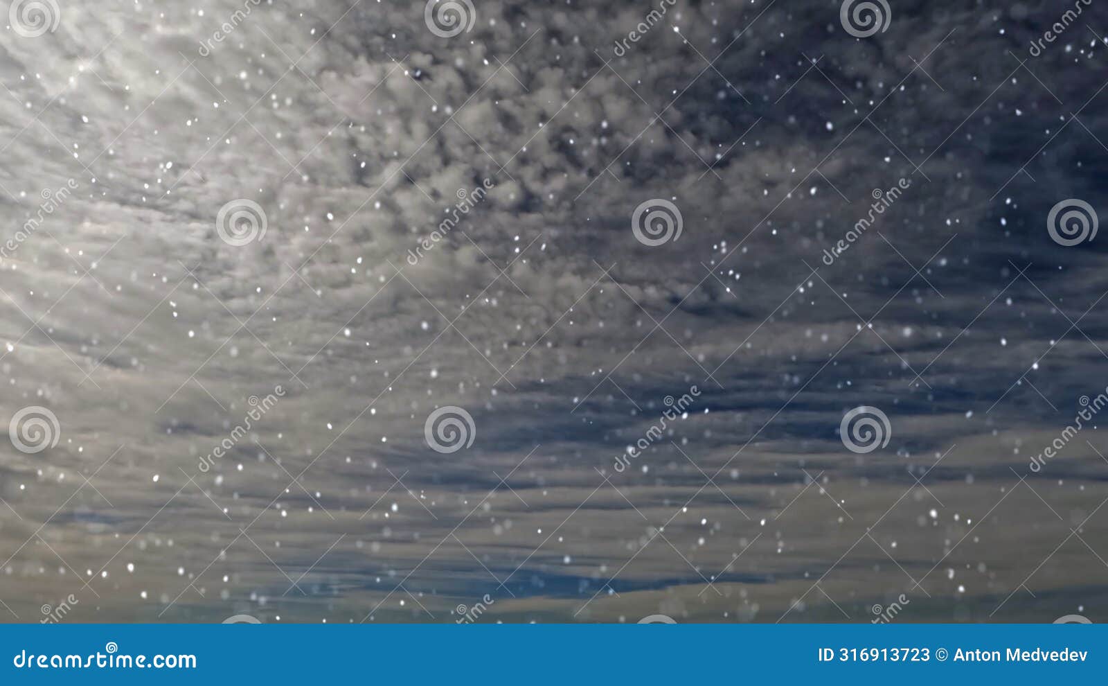 Cute Snowfall on Clouds on Sky Bg - Photo of Nature Stock Image - Image ...