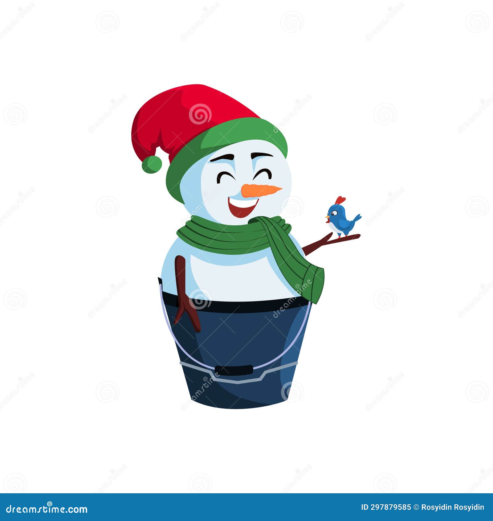 Cute Snowman Character Design Illustration Stock Illustration ...