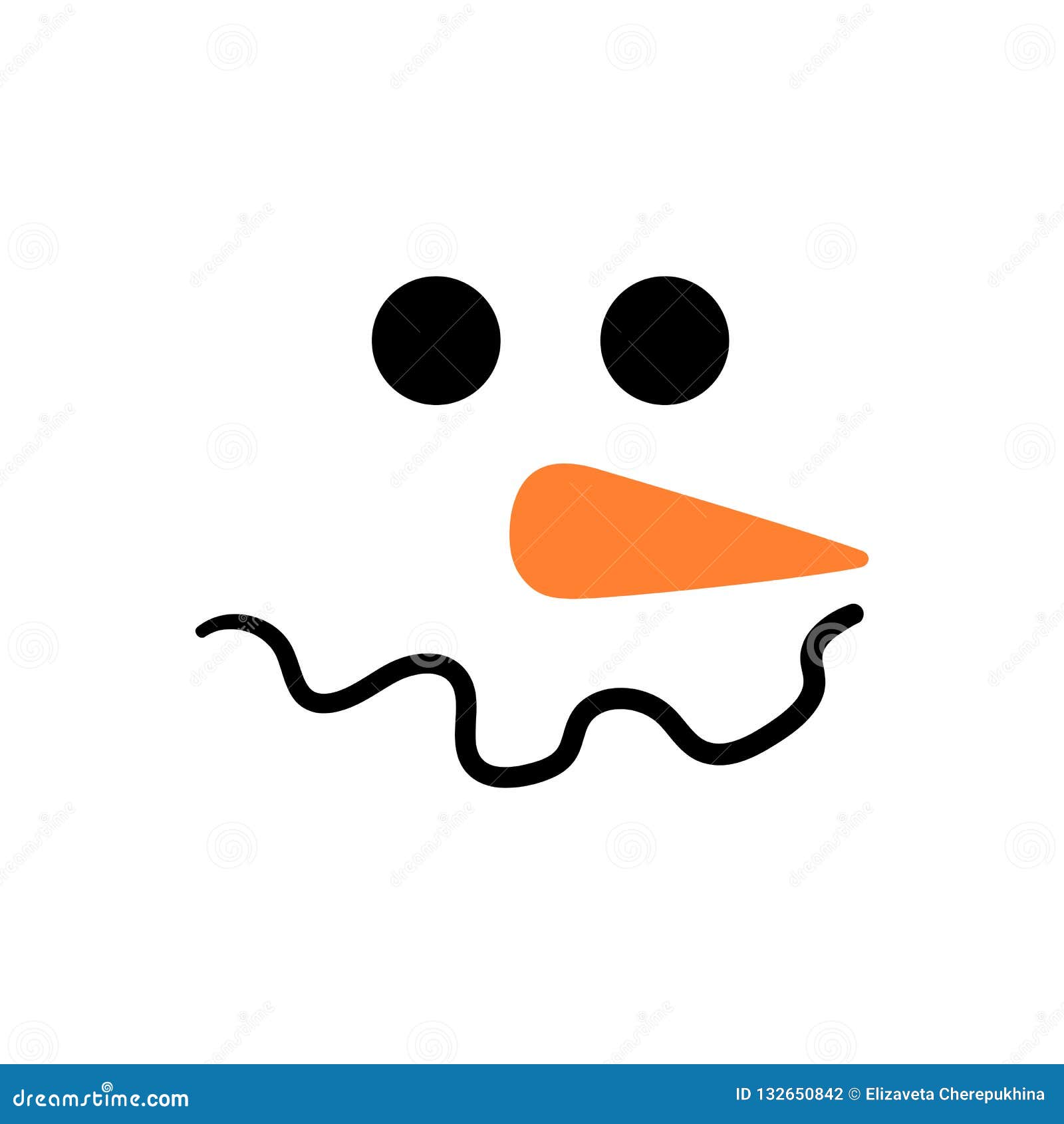 Snowman Face Vector