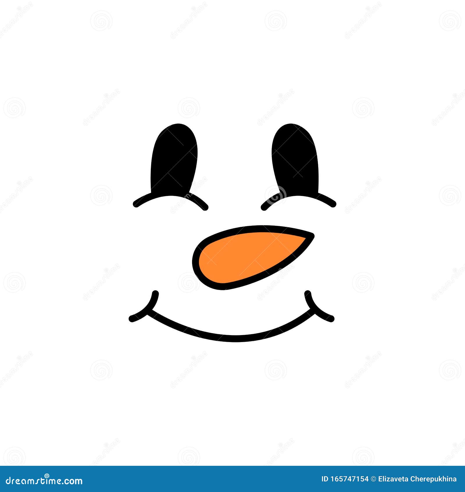 Snowman Face Set. Snowball Face Decoration Vector In The Winter Of ...