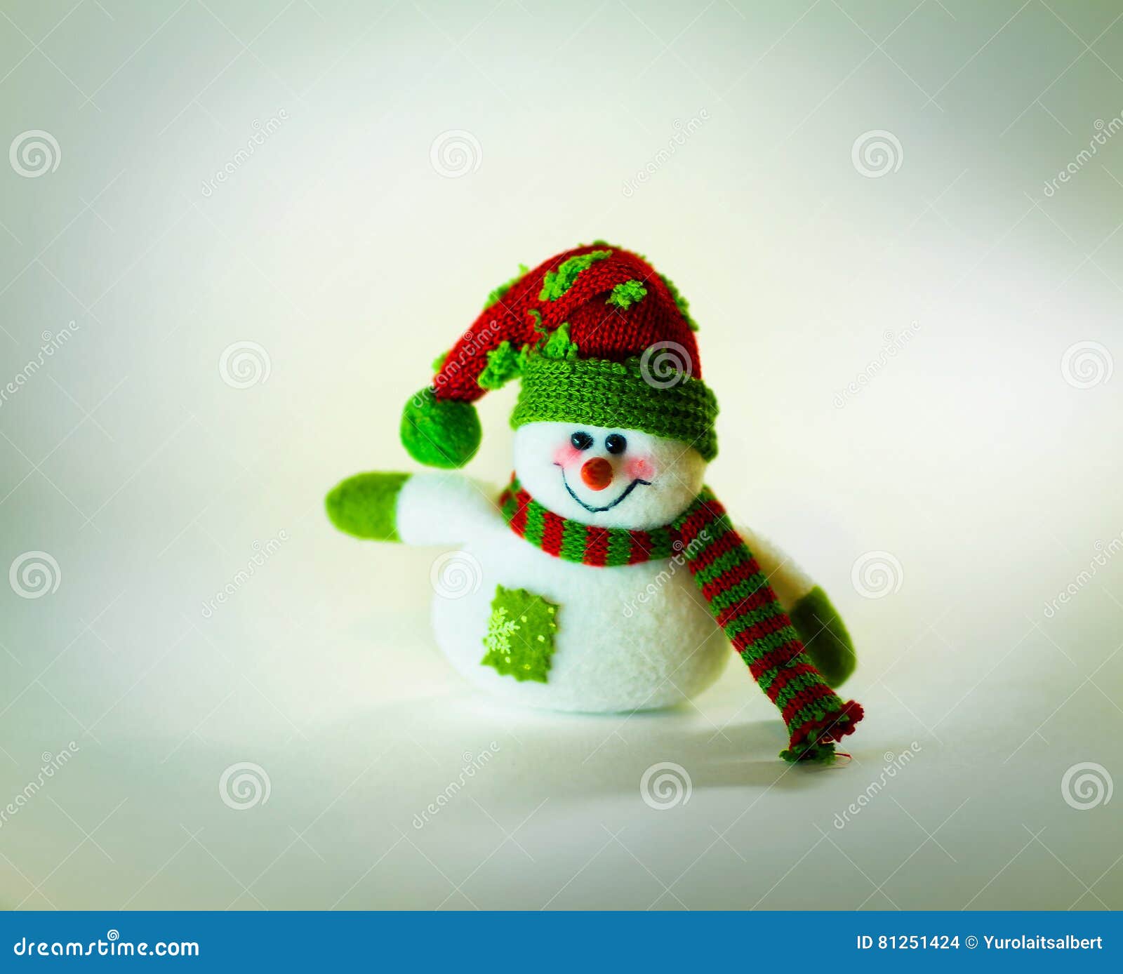 Cute Snowman with Scarf on White Background Stock Photo - Image of ...