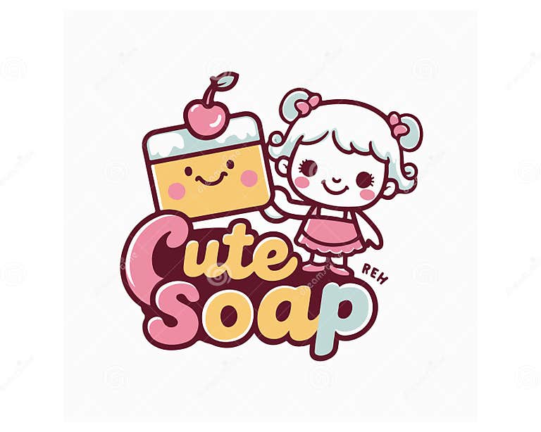 Cute Soap. stock illustration. Illustration of soap - 325646556