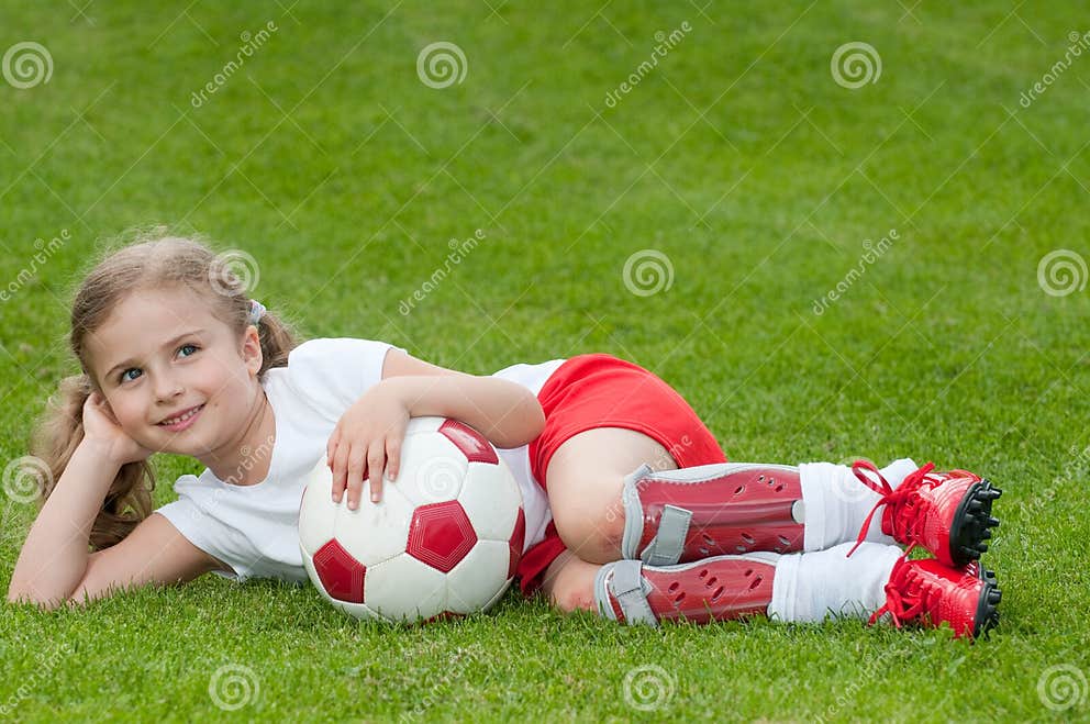 Cute soccer player stock image. Image of child, protector - 14955757