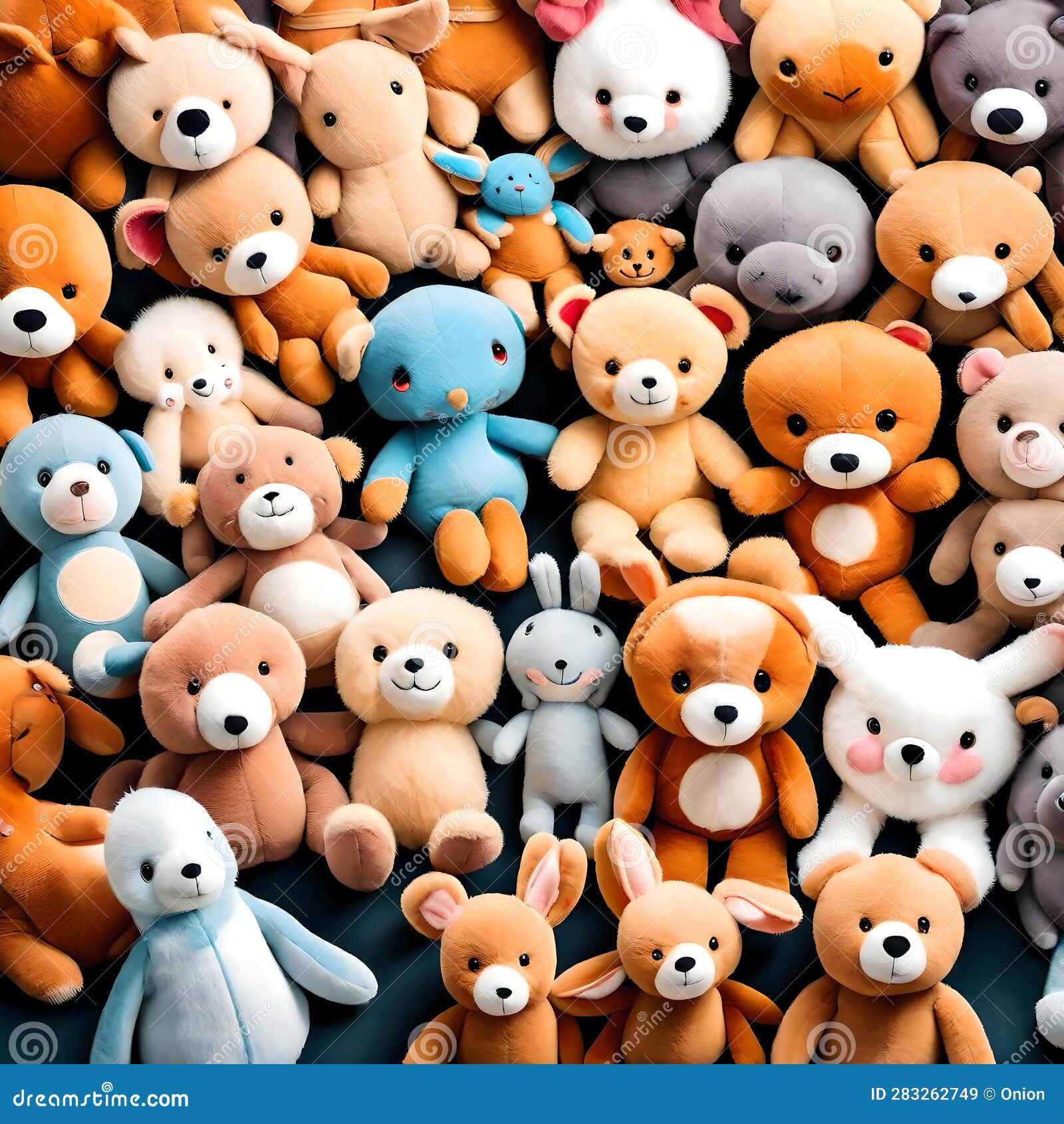 Cute Soft Toys Collection - Ai Generated Image Stock Illustration ...