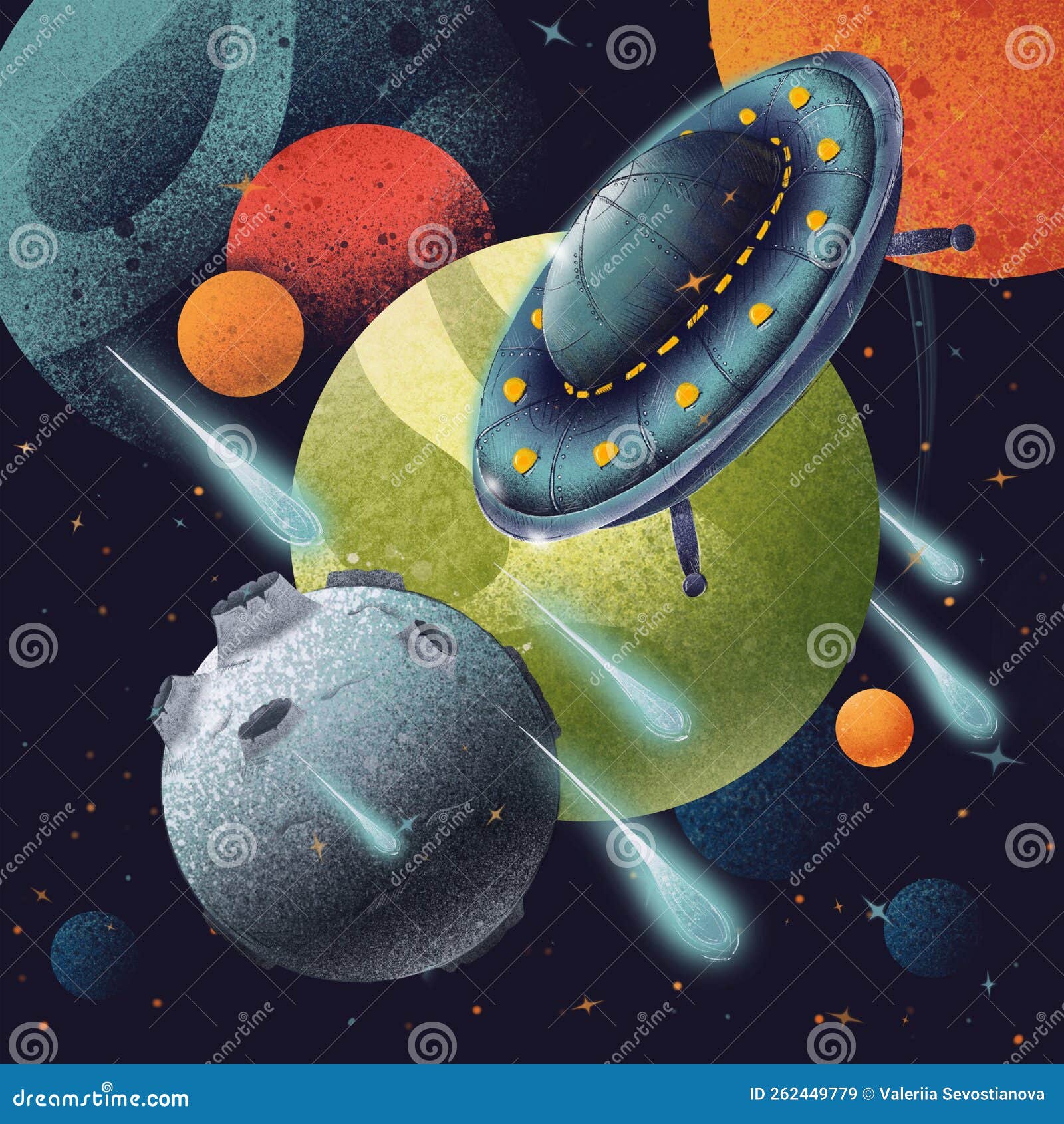 Spaceship Backgrounds Vector Illustration | CartoonDealer.com #29292838