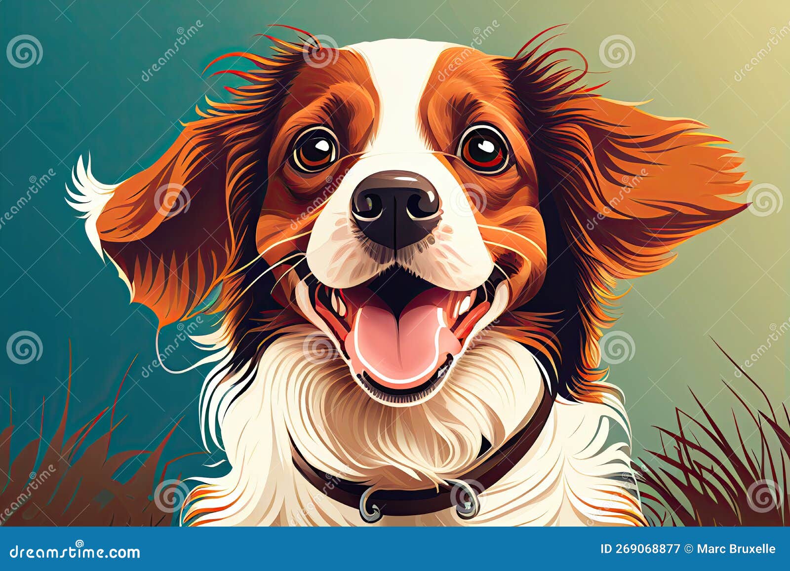 Cute Spaniel Dog Smiling at the Camera - AI Generated Stock ...