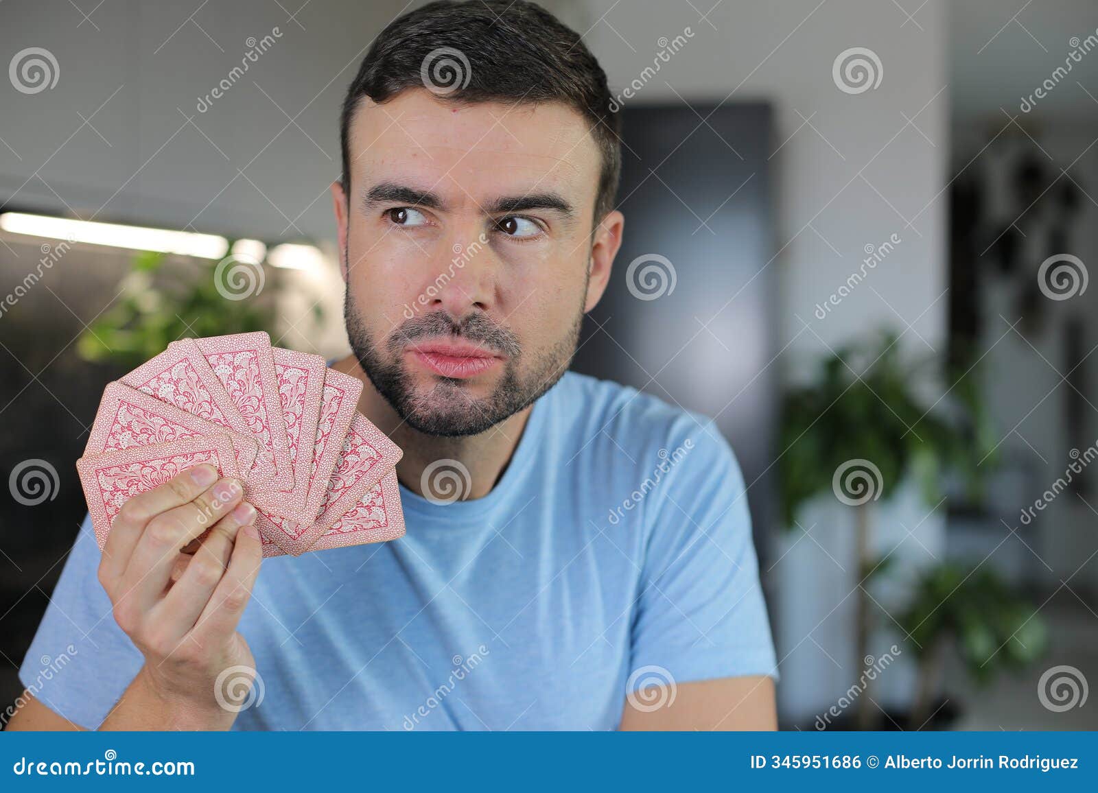 Cute Spanish Man Playing Cards Stock Photo - Image of jackpot, game ...