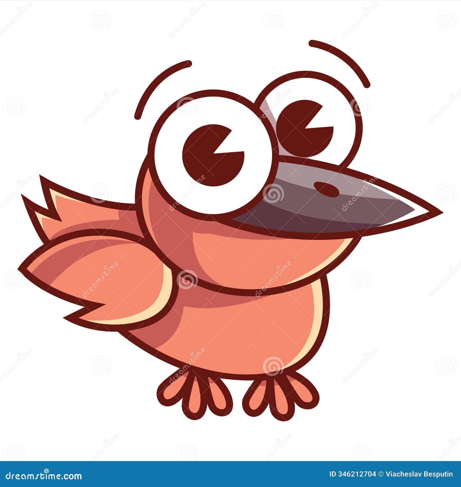 Cute Sparrow Comic Illustration | CartoonDealer.com #109817132