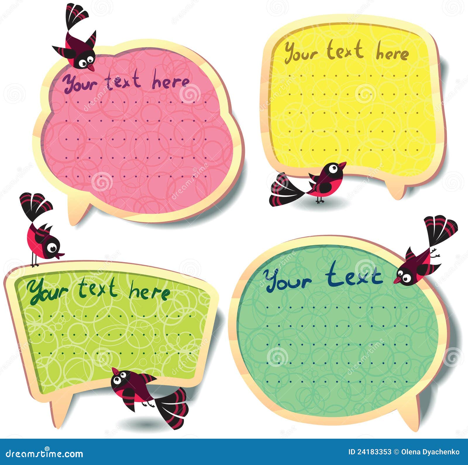 Cute speech bubbles set stock vector. Illustration of cute - 24183353 Cute speech bubbles set stock vector. Illustration of cute - 24183353