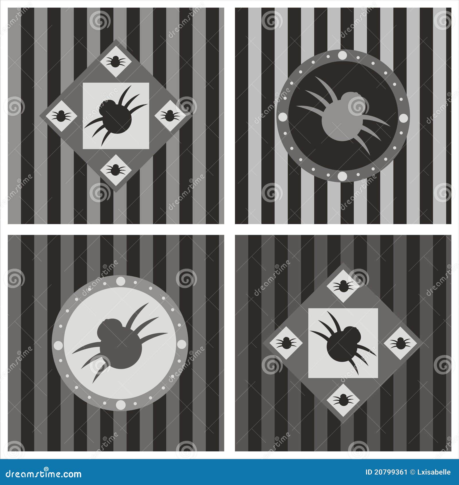Cute spider backgrounds stock vector. Illustration of grey - 20799361