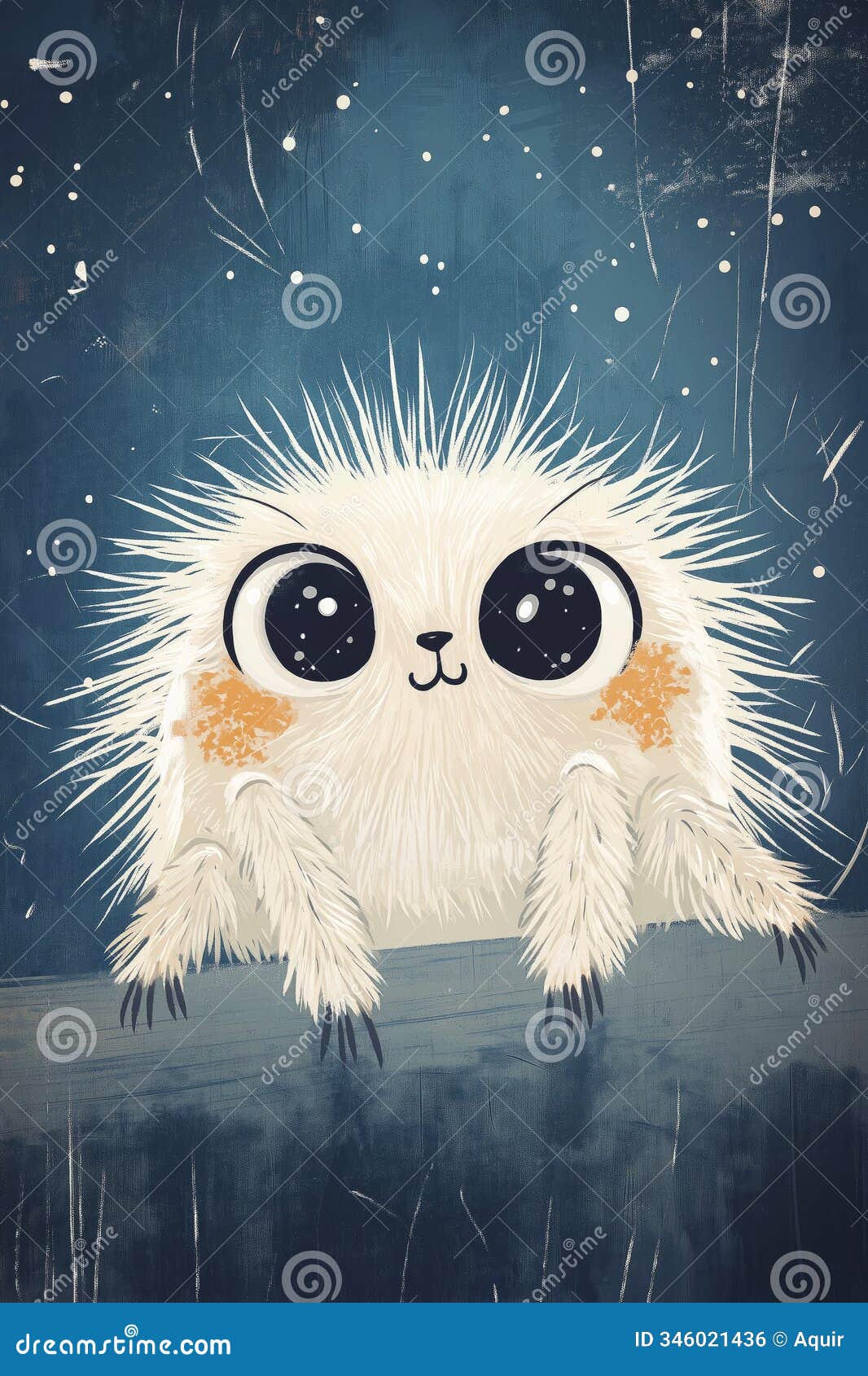 Cute Illustration of a Spider. Cute Spider Greeting Card Stock ...