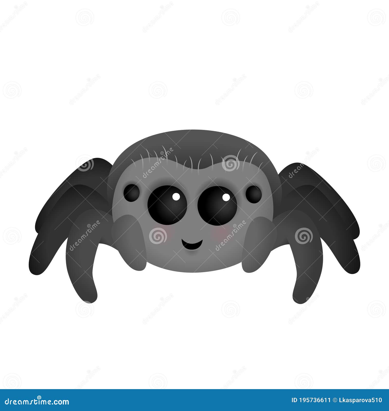 Cute spider halloween stock vector. Illustration of danger - 195736611