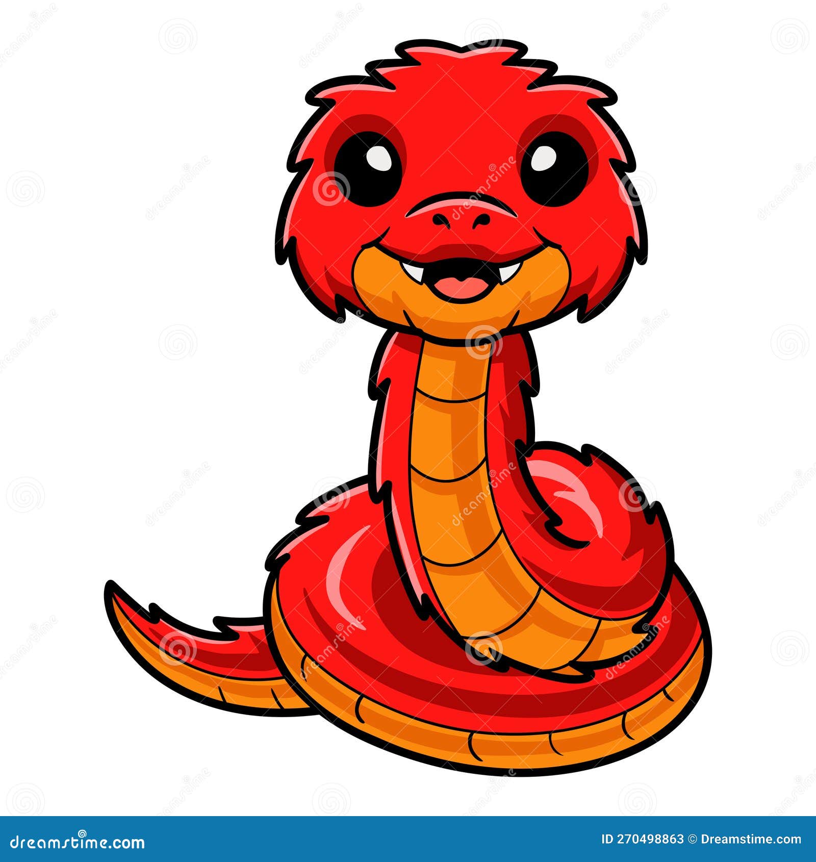 Cute Spiny Bush Viper Cartoon Stock Vector - Illustration of cute ...