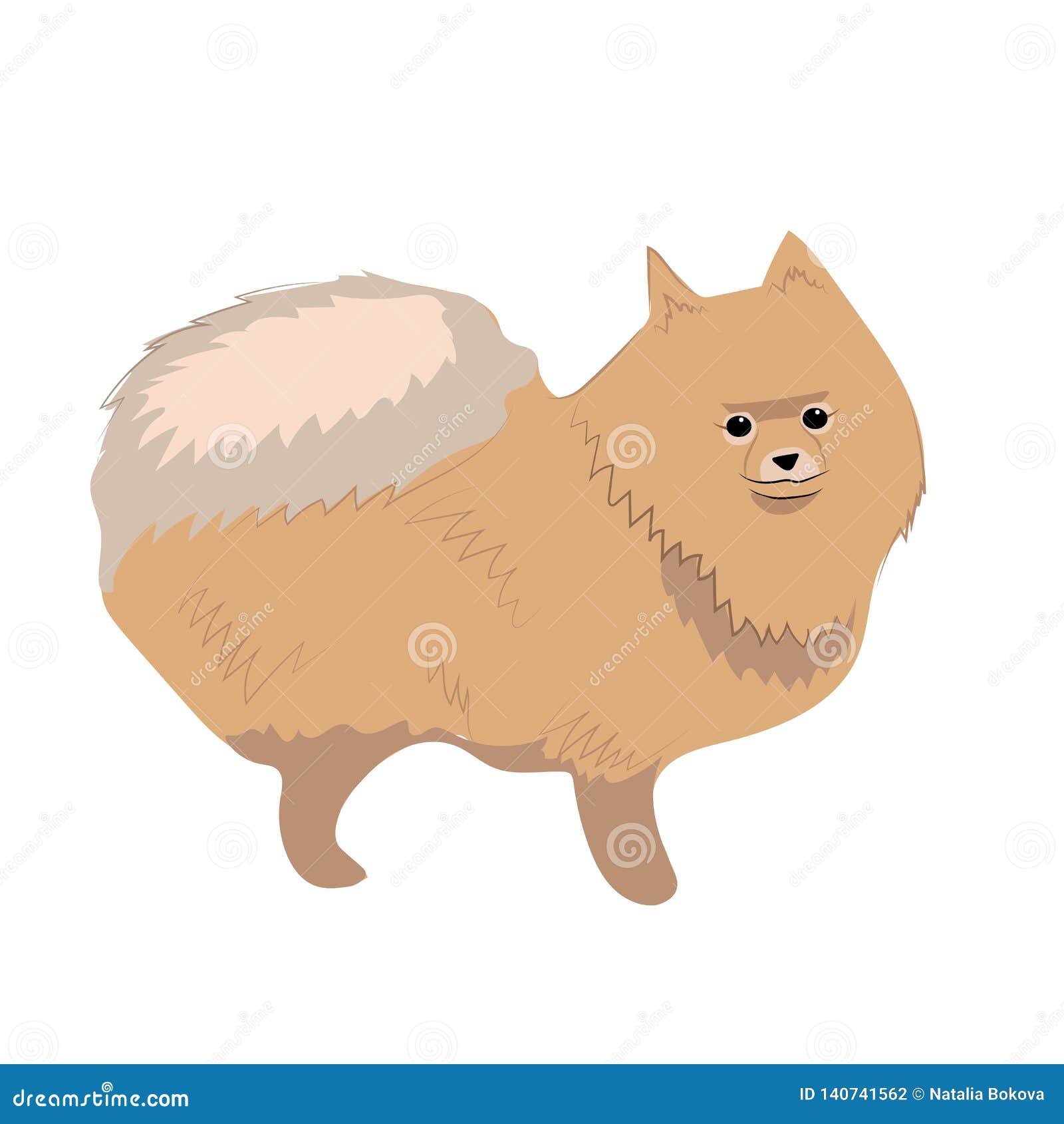 Cute spitz vector stock vector. Illustration of cute - 140741562