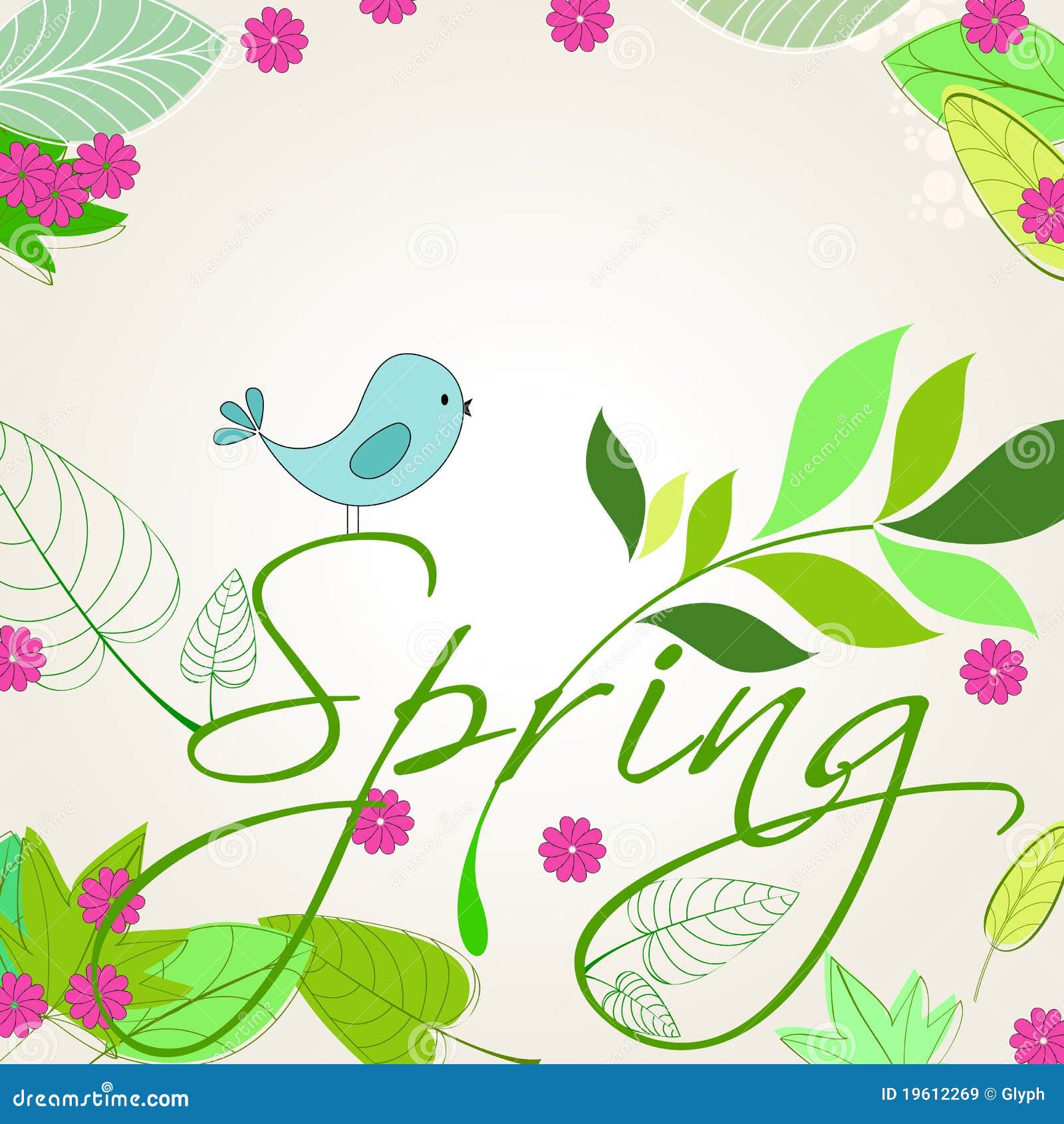 Cute Spring Bird Illustration Stock Vector - Illustration of easter ...